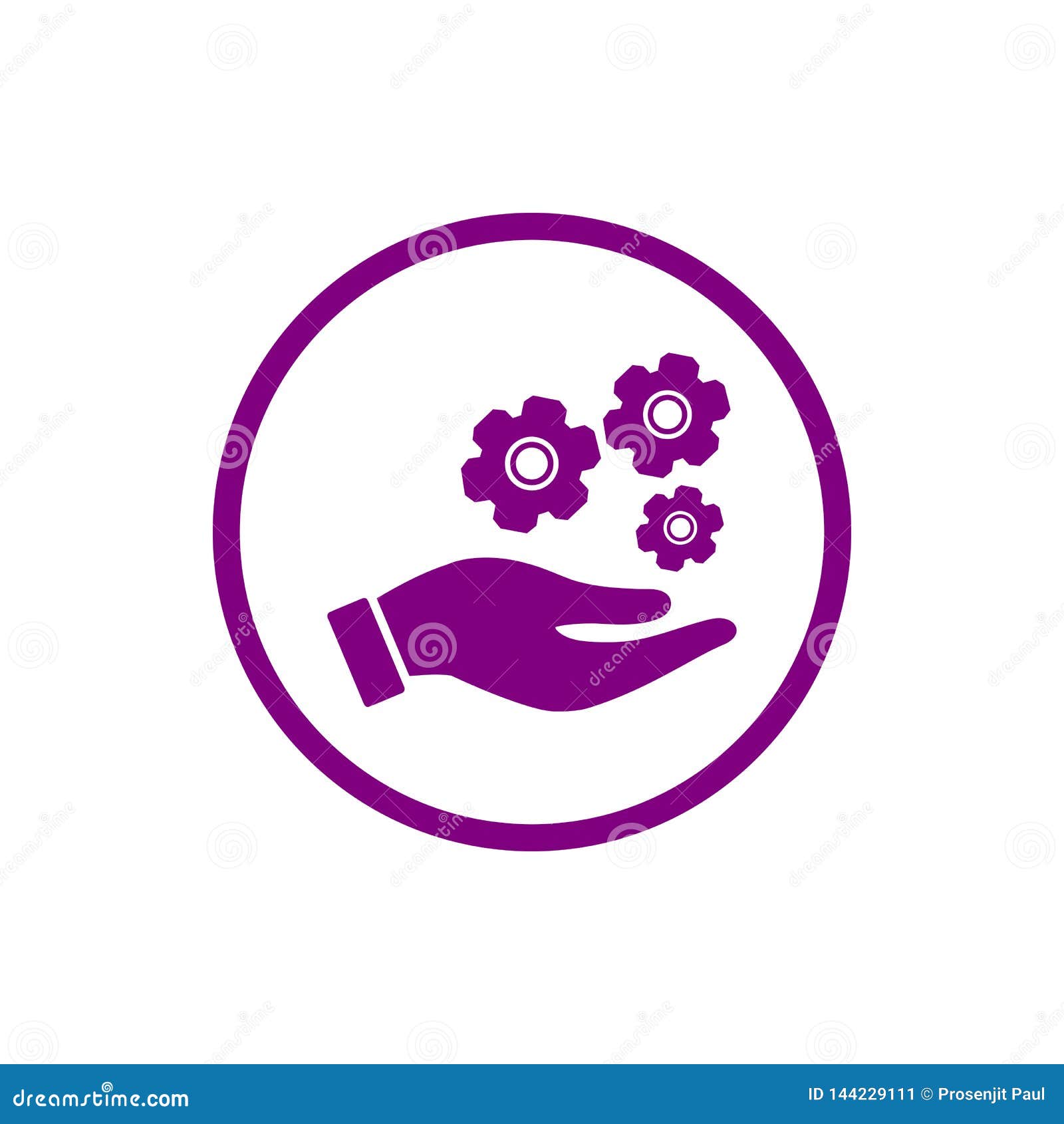 Business, Develop,setting, Innovation, Creative Idea Management Purple ...