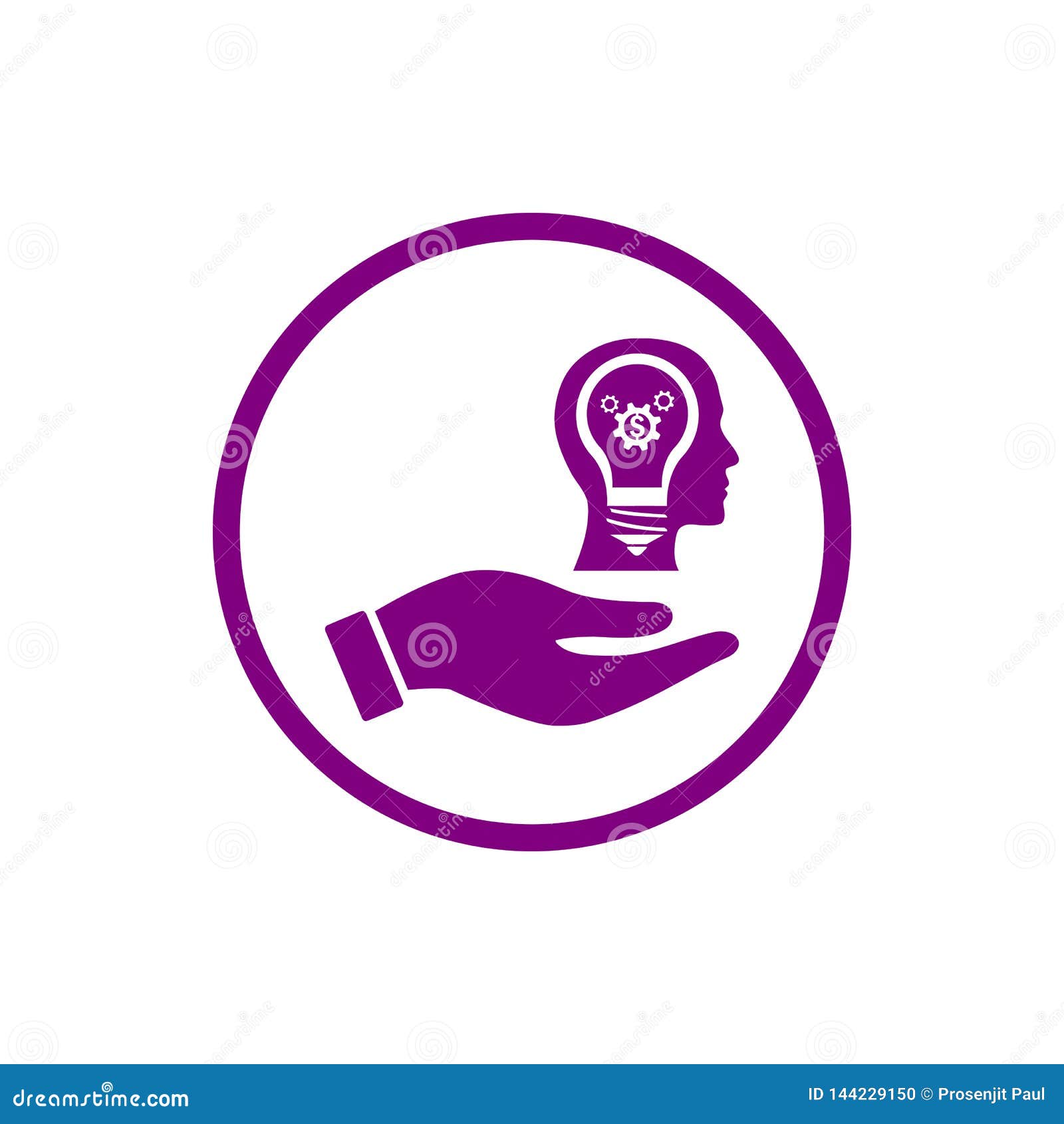 Business, Develop,setting, Innovation, Creative Idea Management Purple ...