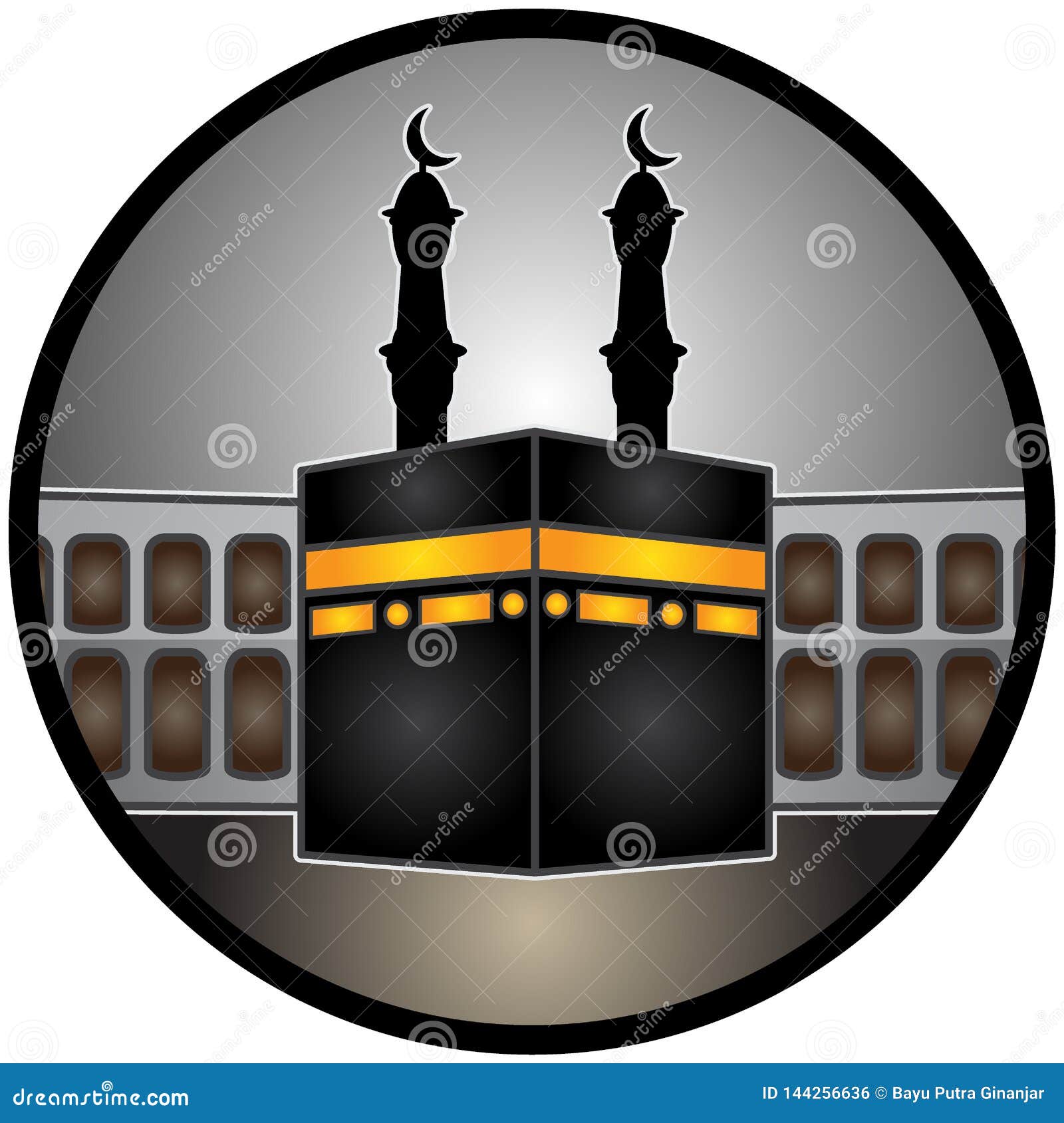 A Vector Illustration of Holy Land Mecca Stock Vector - Illustration of ...
