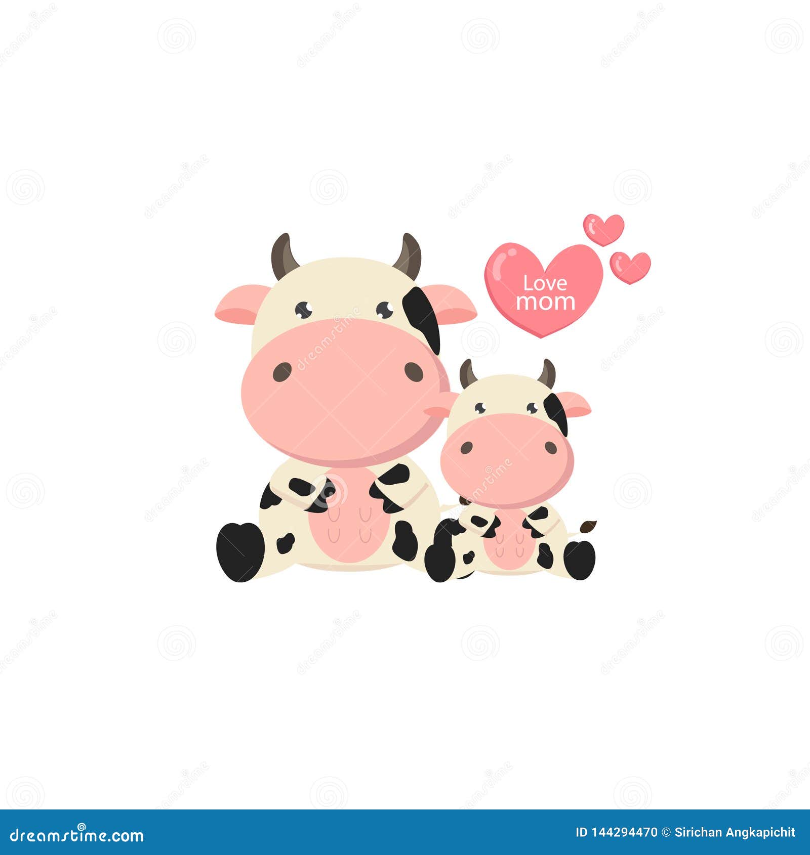 Baby Girl Cow Cartoon