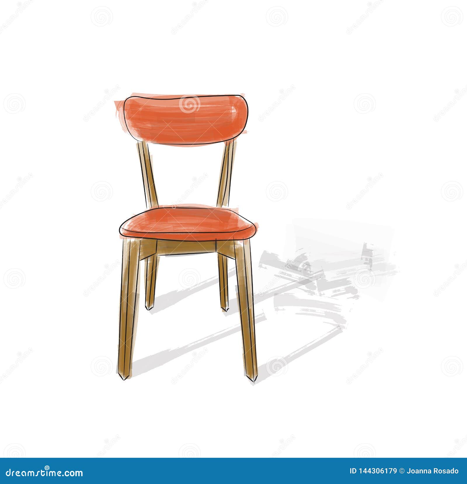 Chair Sketch. Hand Drawn Chair. Stock Vector - Illustration of decor ...