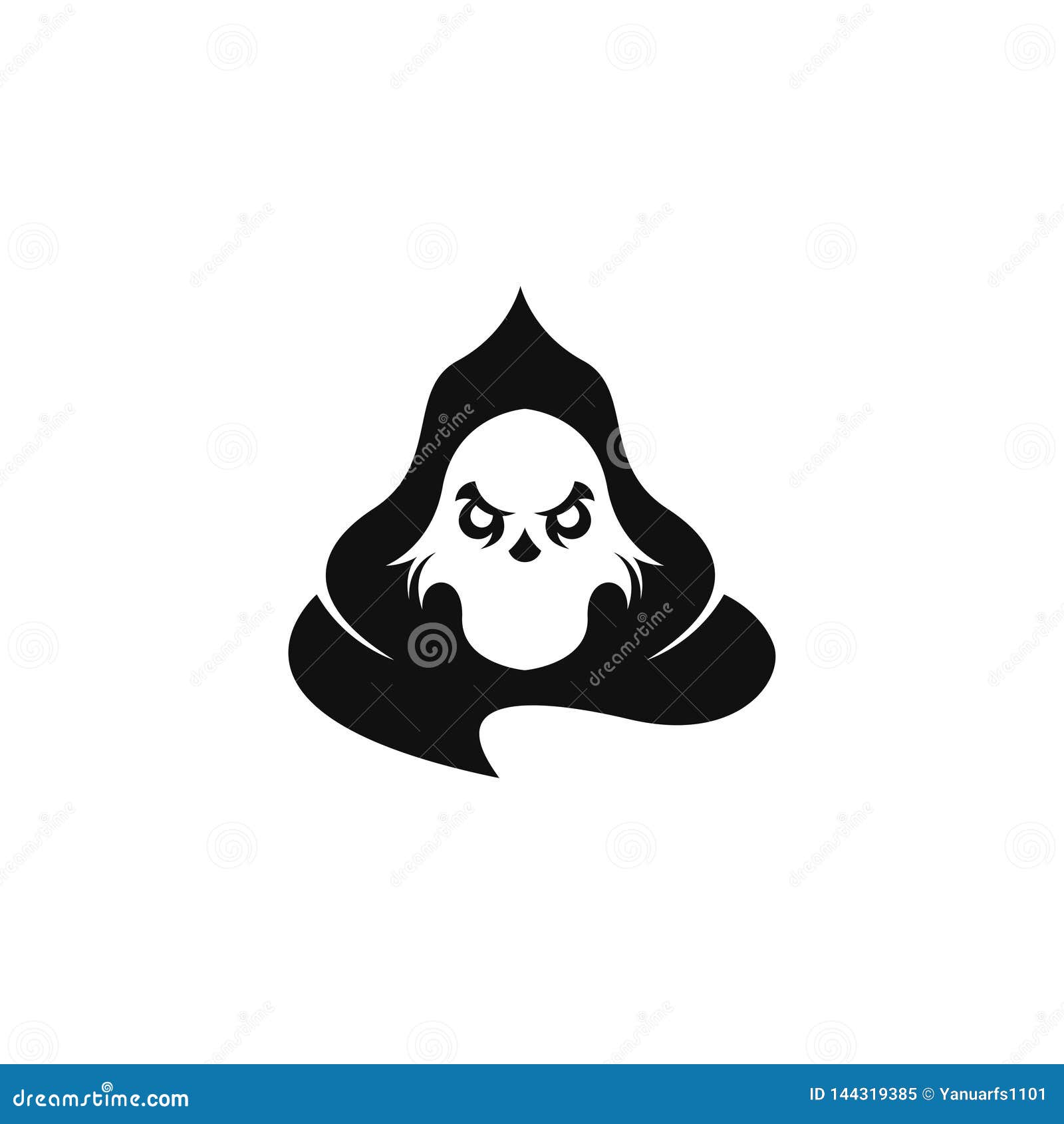 Ghost Logo Template . Ghost Silhouette Logo Template Stock Illustration ...