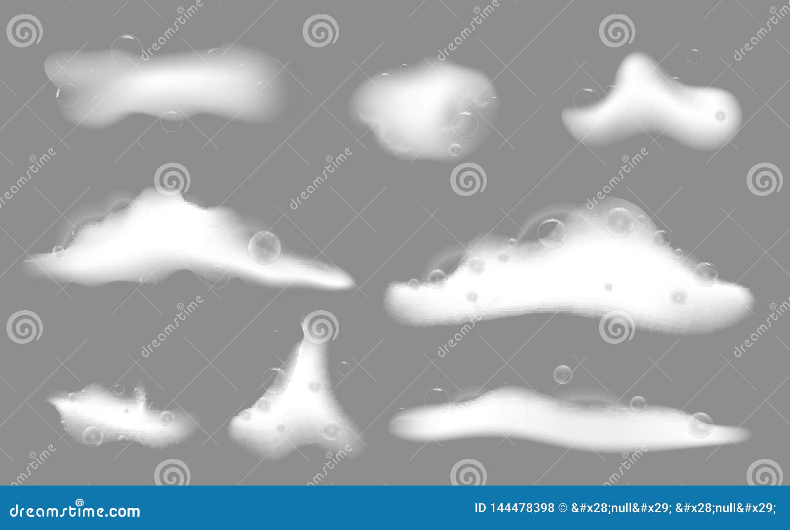 Shampoo Bubbles Texture.Bath Lather Vector Illustration And Shampoo ...