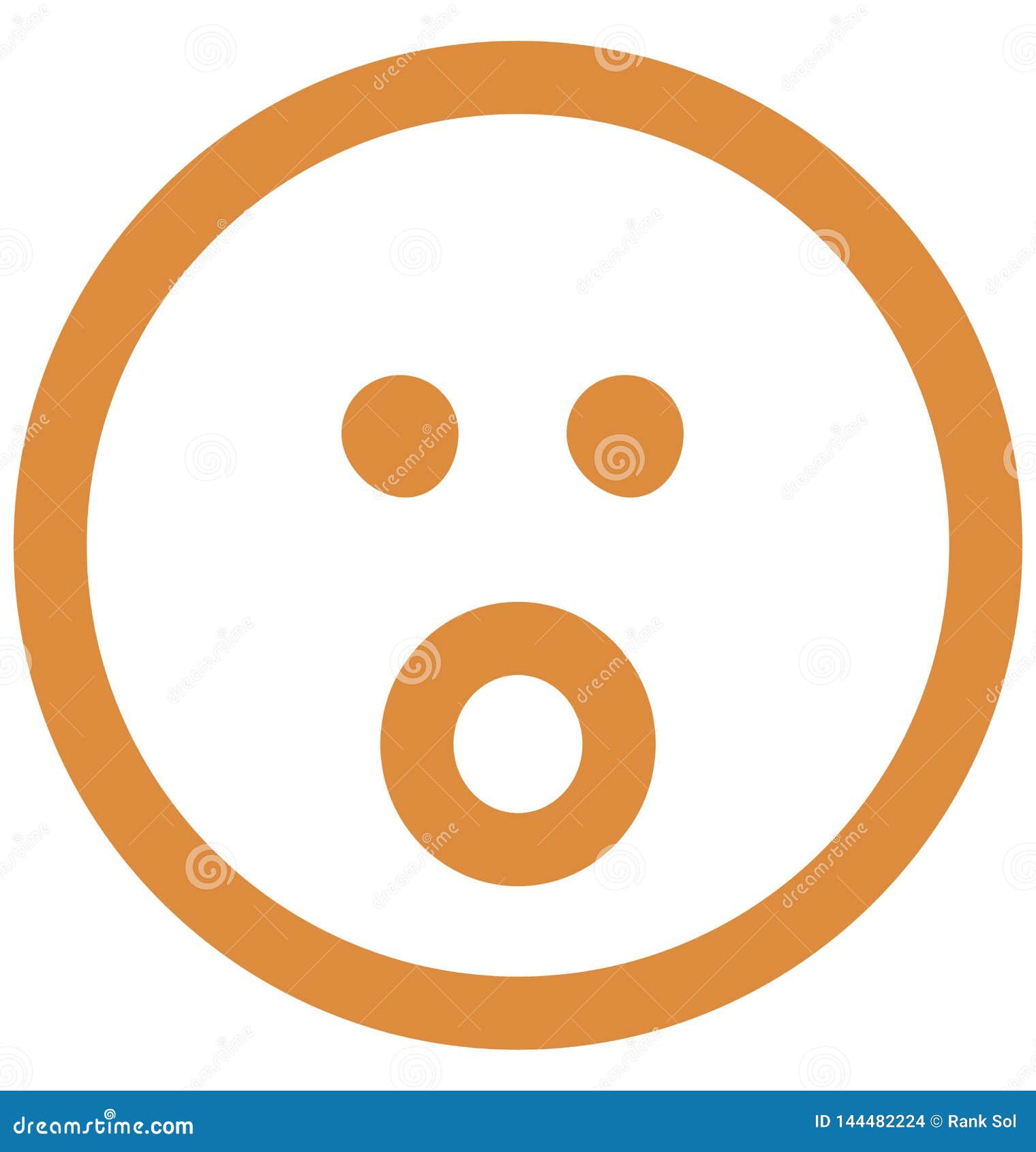 Surprised, Stare Emoticon Vector Isolated Icon Which Can Easily Modify ...