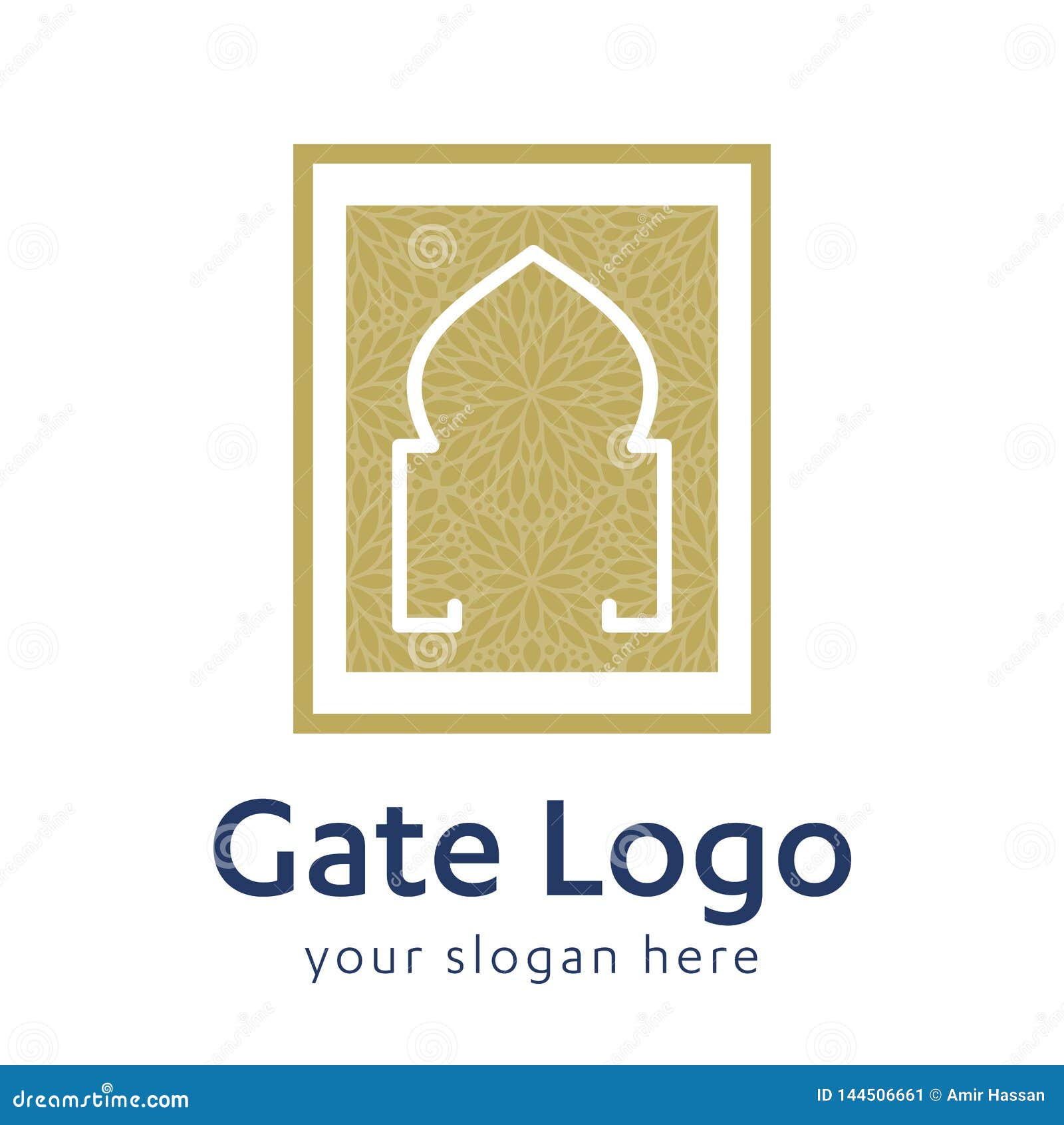 Gate Logo Door Home Entrance Icon Black House Doorway or Real Estate ...