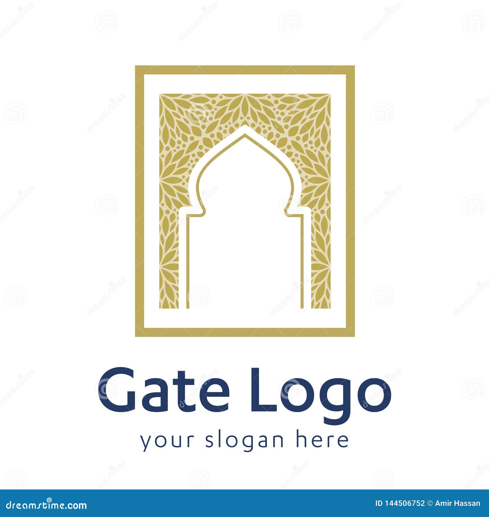 Gate Logo Door Home Entrance Icon Black House Doorway or Real Estate ...