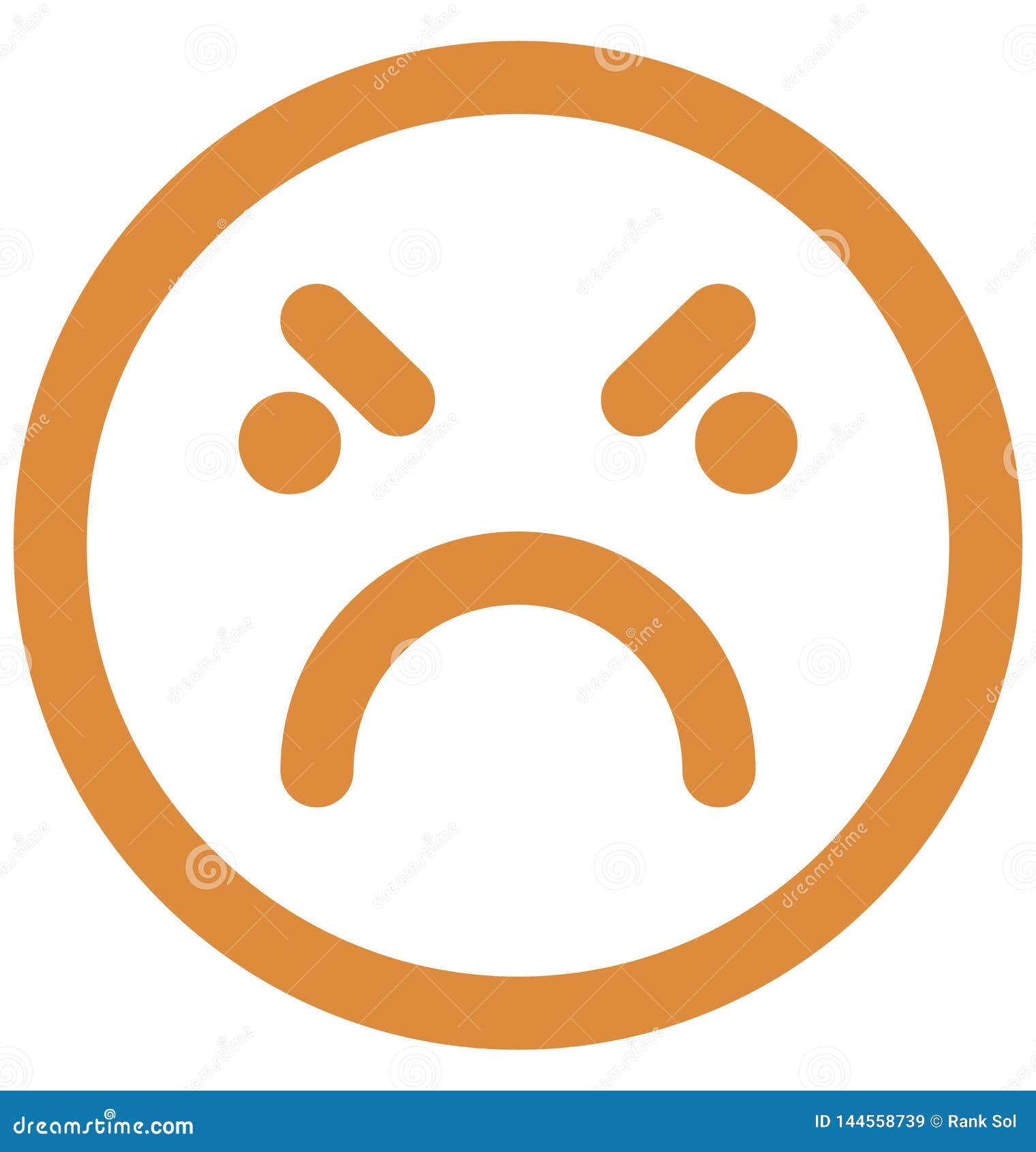 Rage, Gaze Emoticon Vector Isolated Icon Which Can Easily Modify or ...