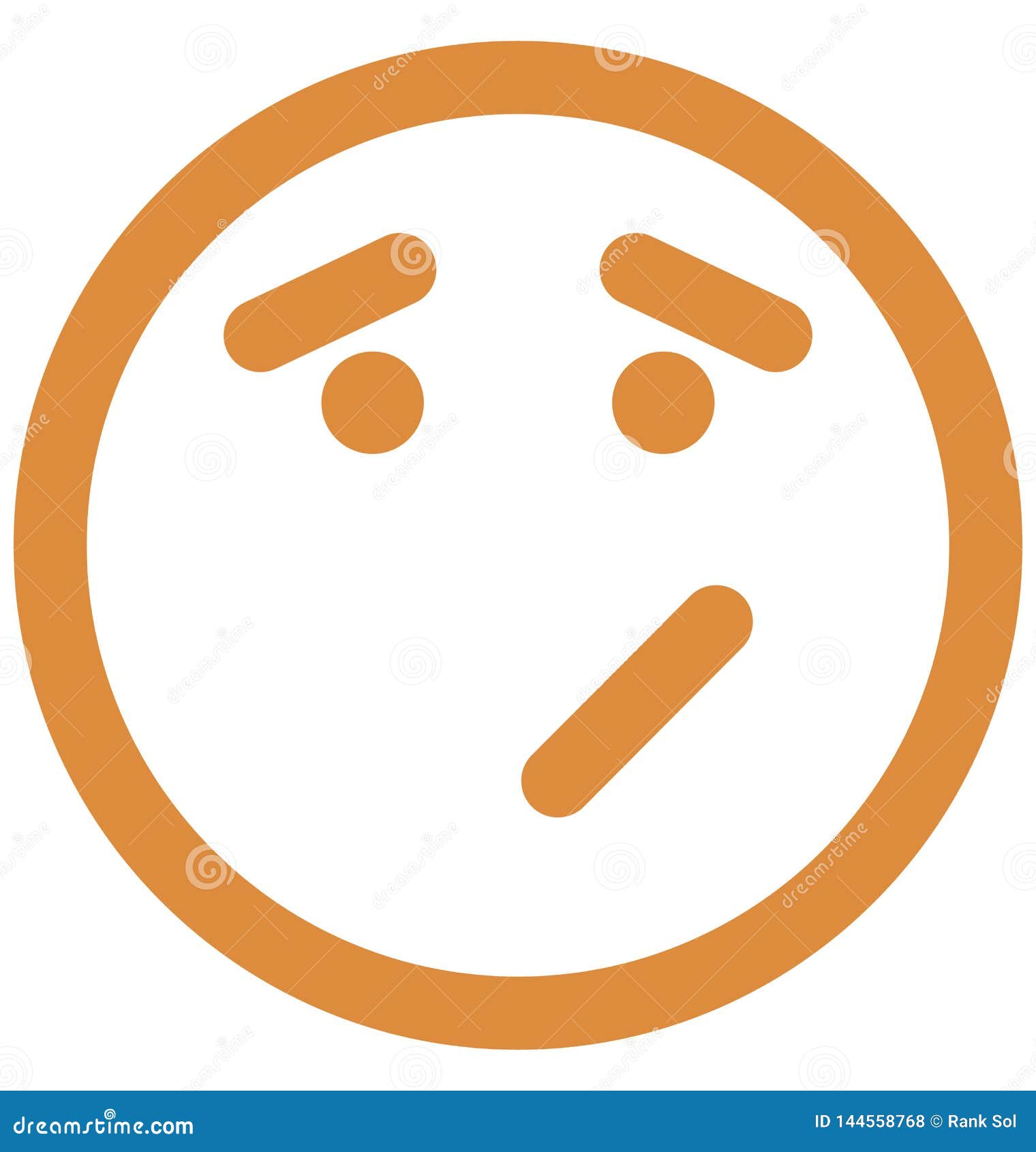 Sad, Angry Vector Isolated Icon Which Can Easily Modify or Edit Sad ...