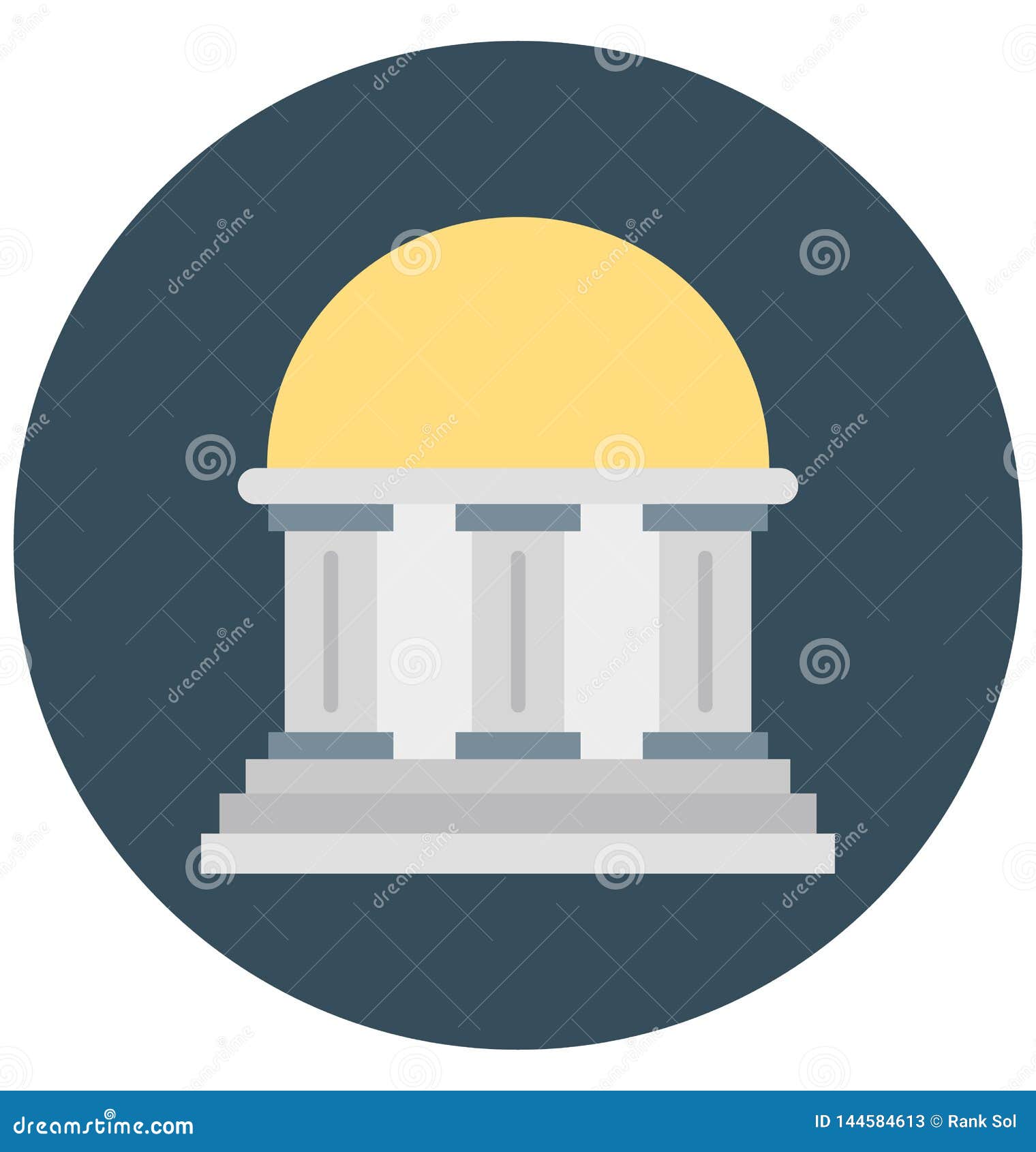 Historic Building Vector Icon Which Can Easily Modify or Edit Stock ...