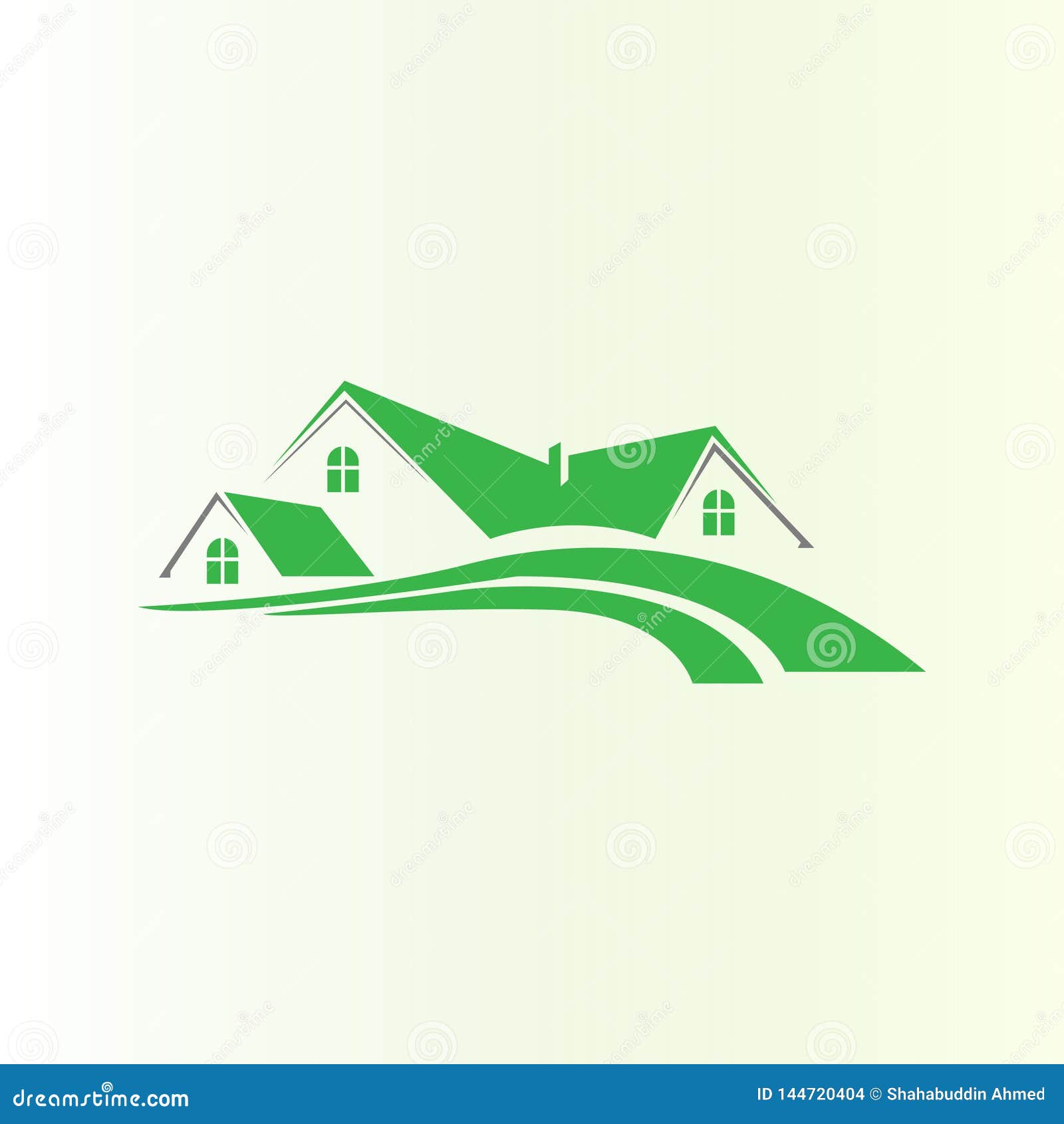 Green Home Logo Design. House Logo Stock Vector - Illustration of ...
