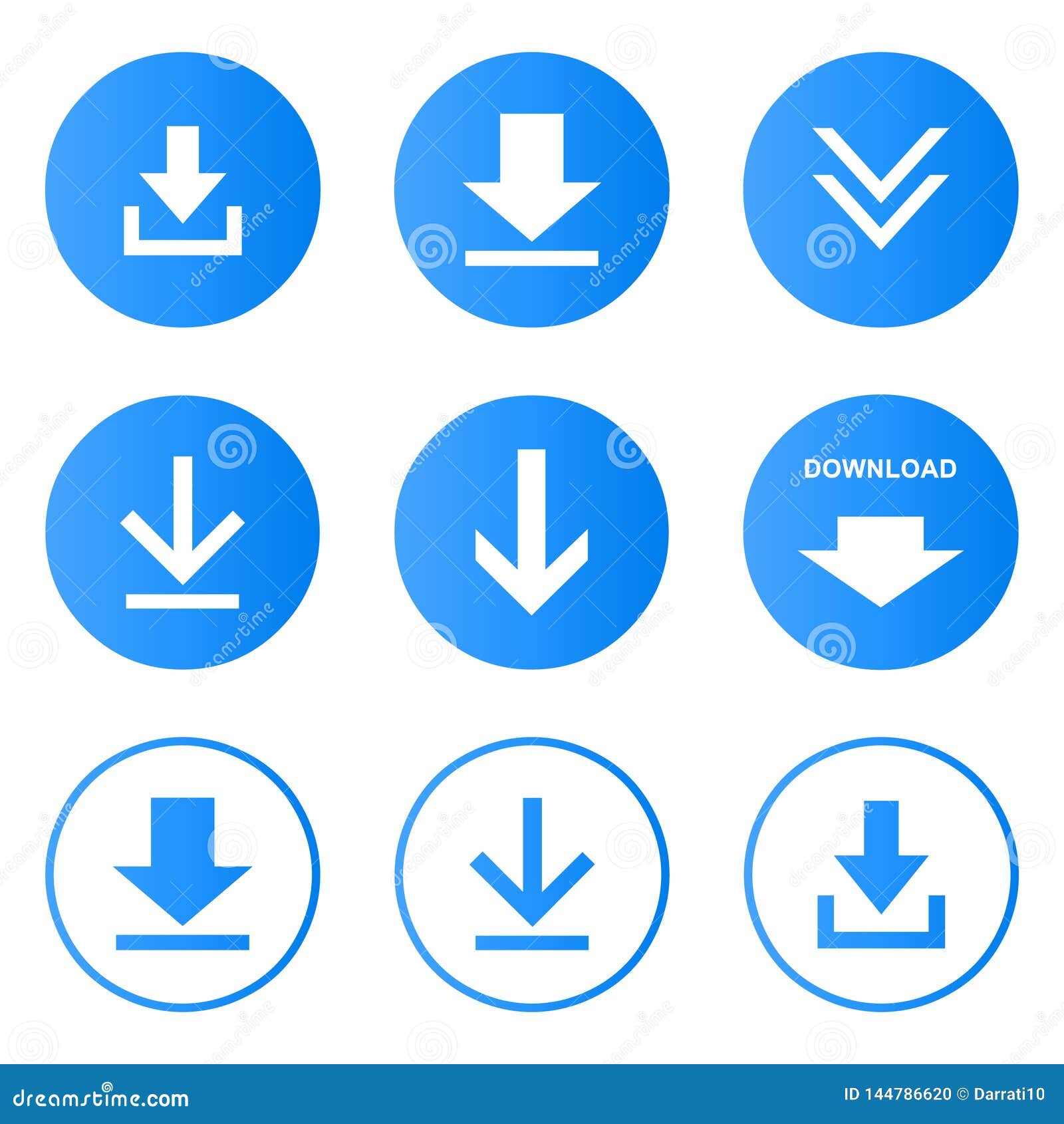 Download Icons - Colorful Vector Illustration - Isolated On Transparent ...