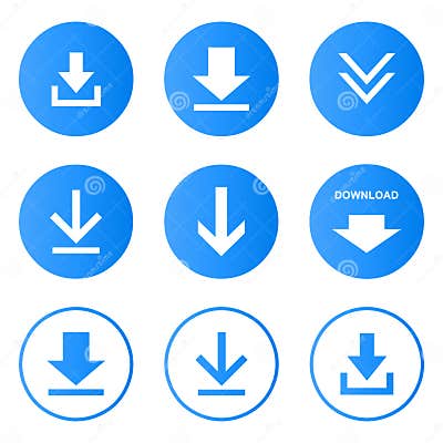 Download Icons Set Buttons Vector Stock Vector - Illustration of colour ...