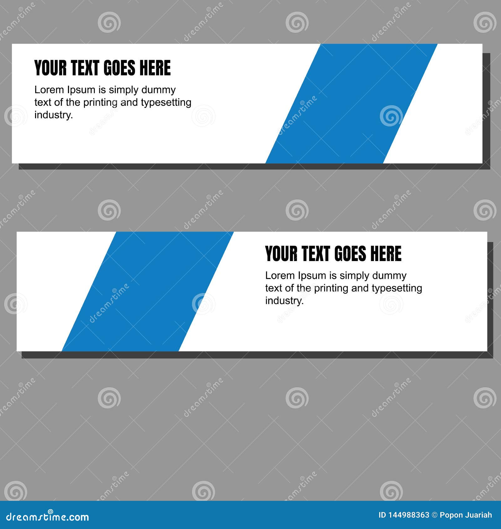 Abstract Banner Blue One Line Stock Illustration - Illustration of icon ...