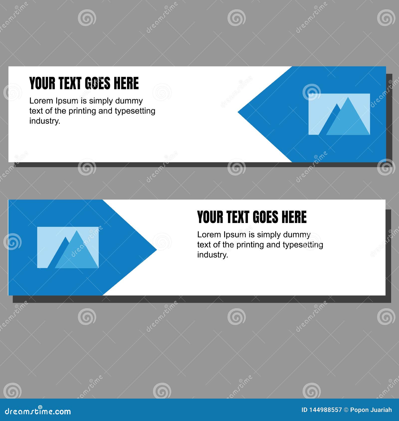 Abstract Banner Blue Triangle Design Stock Illustration - Illustration ...