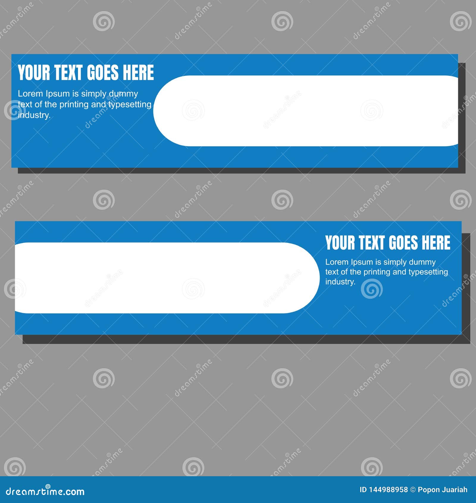 Abstract Banner Blue and White Oval Stock Illustration - Illustration ...