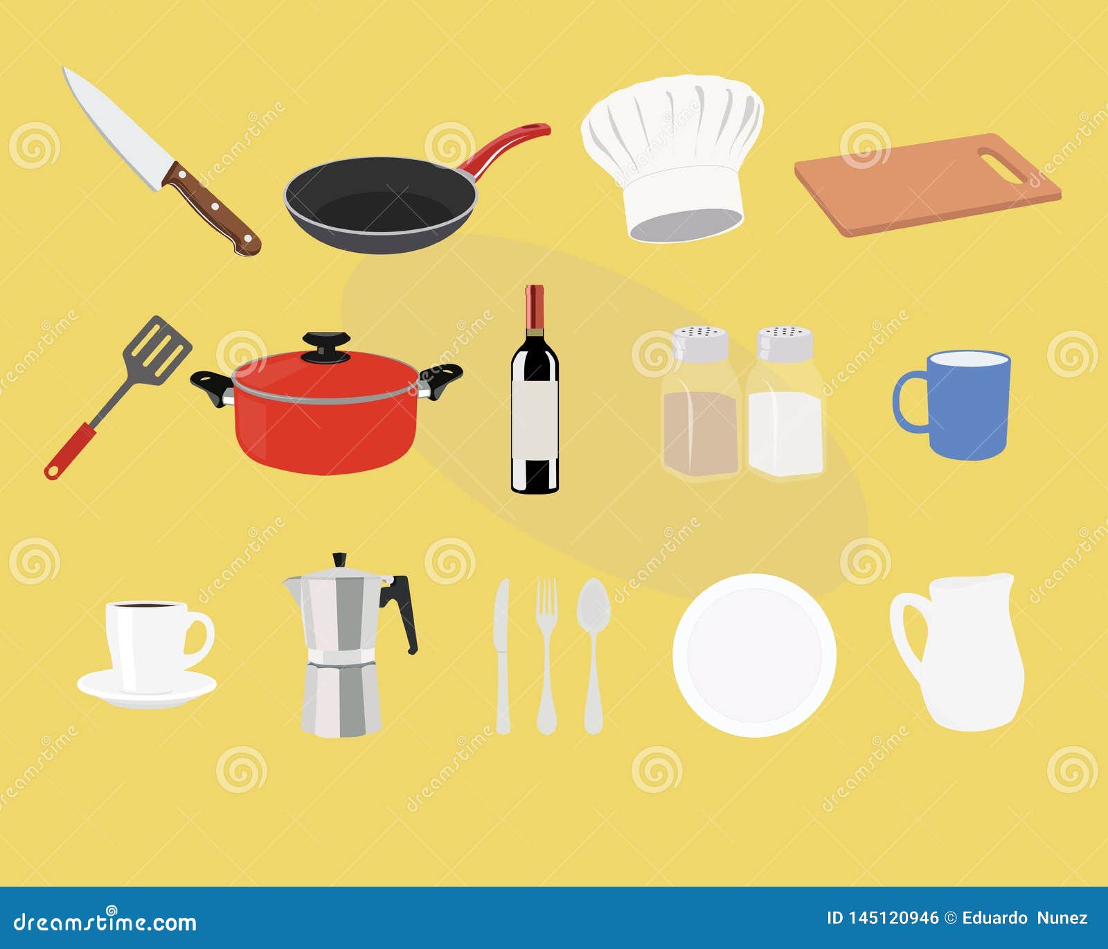 Kitchen and Cooking Icon Set. Vector Illustration Stock Vector ...