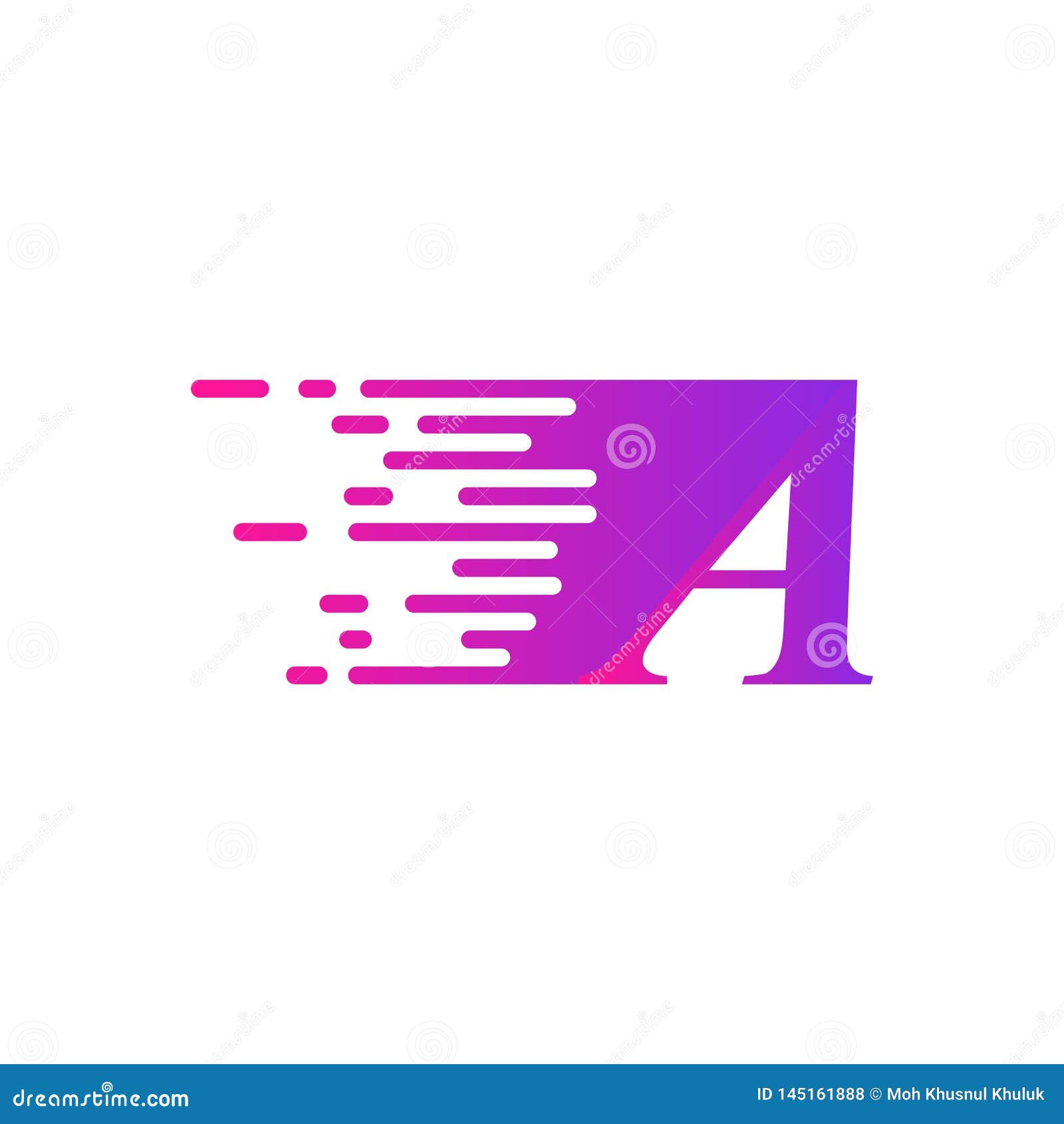 Initial Letter a Fast Moving Logo Vector Stock Vector - Illustration of ...