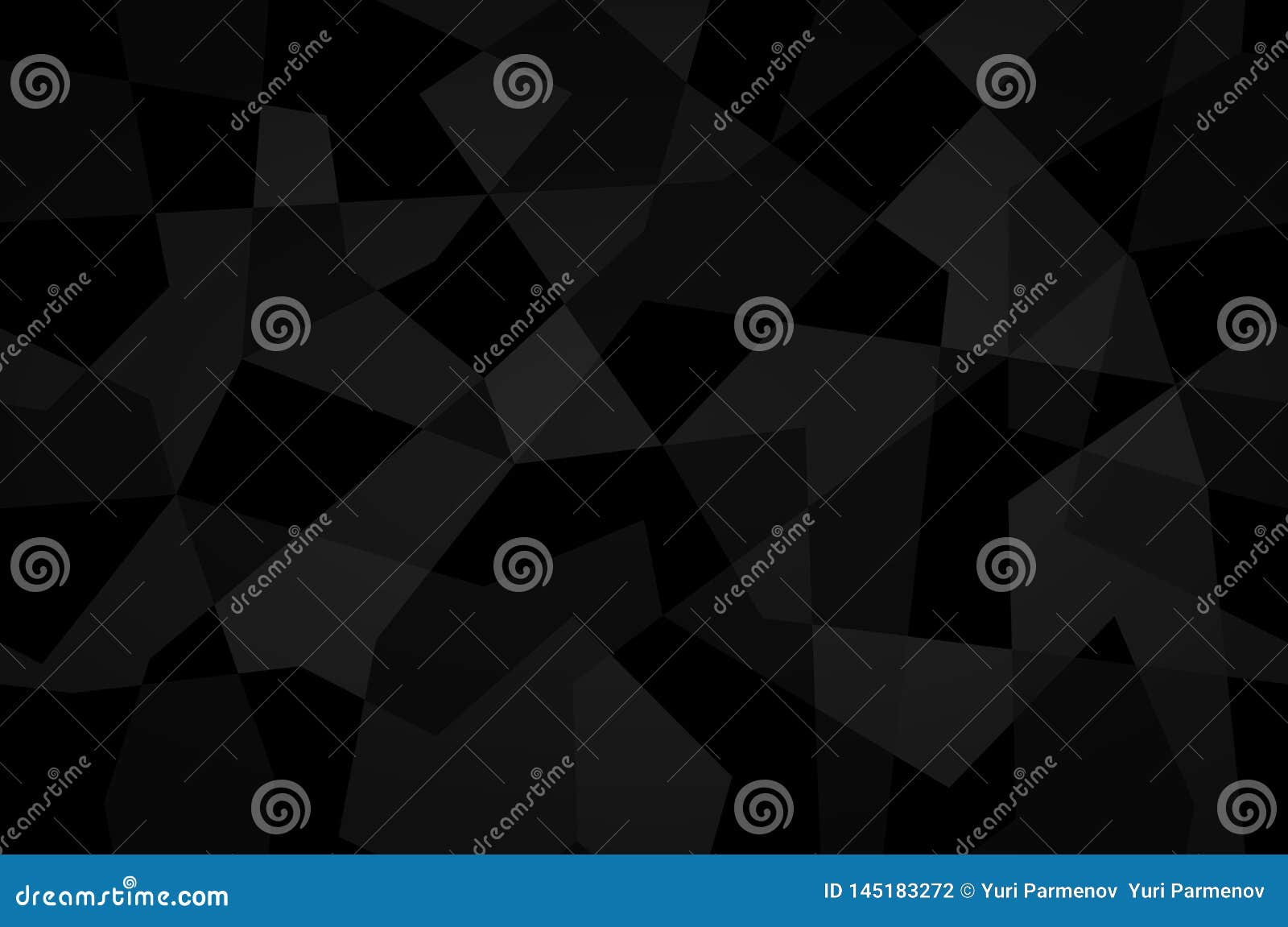Black Geometric Background with Triangle Pattern. Abstract Low Poly ...