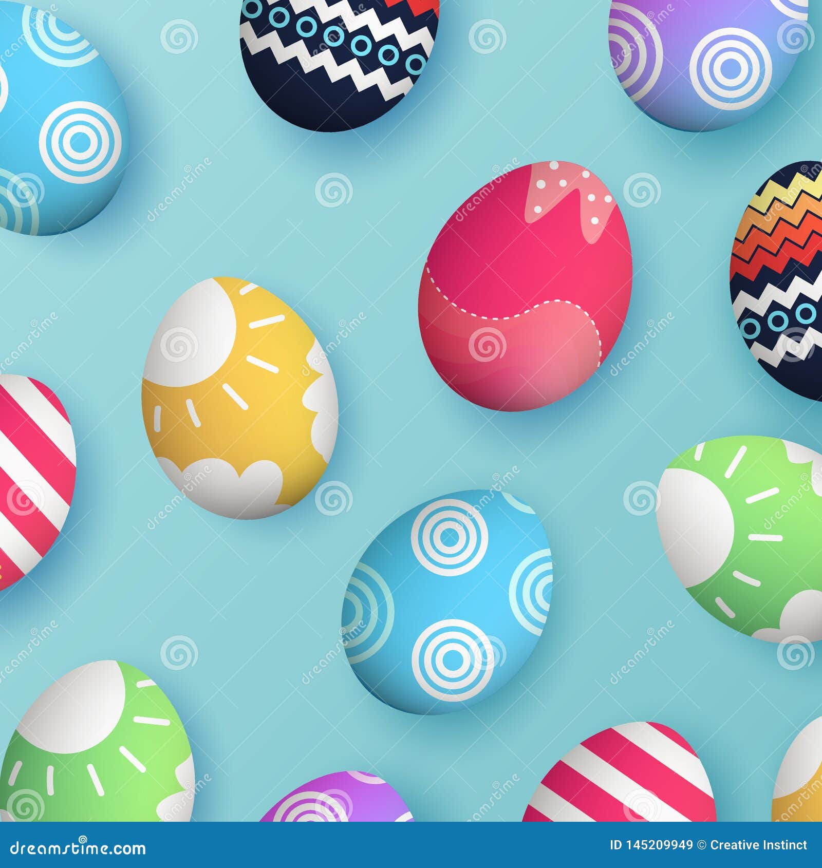 3d Easter Egg, Egg Pattern Vector Eps 10 Stock Illustration ...