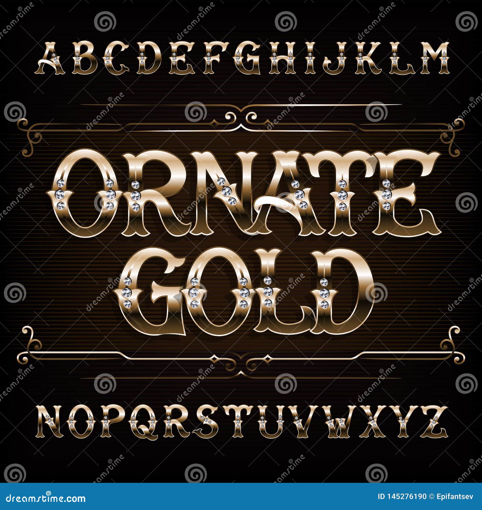 Gemstone Alphabet Font. Shiny Ruby Letters And Numbers. Cartoon Vector ...