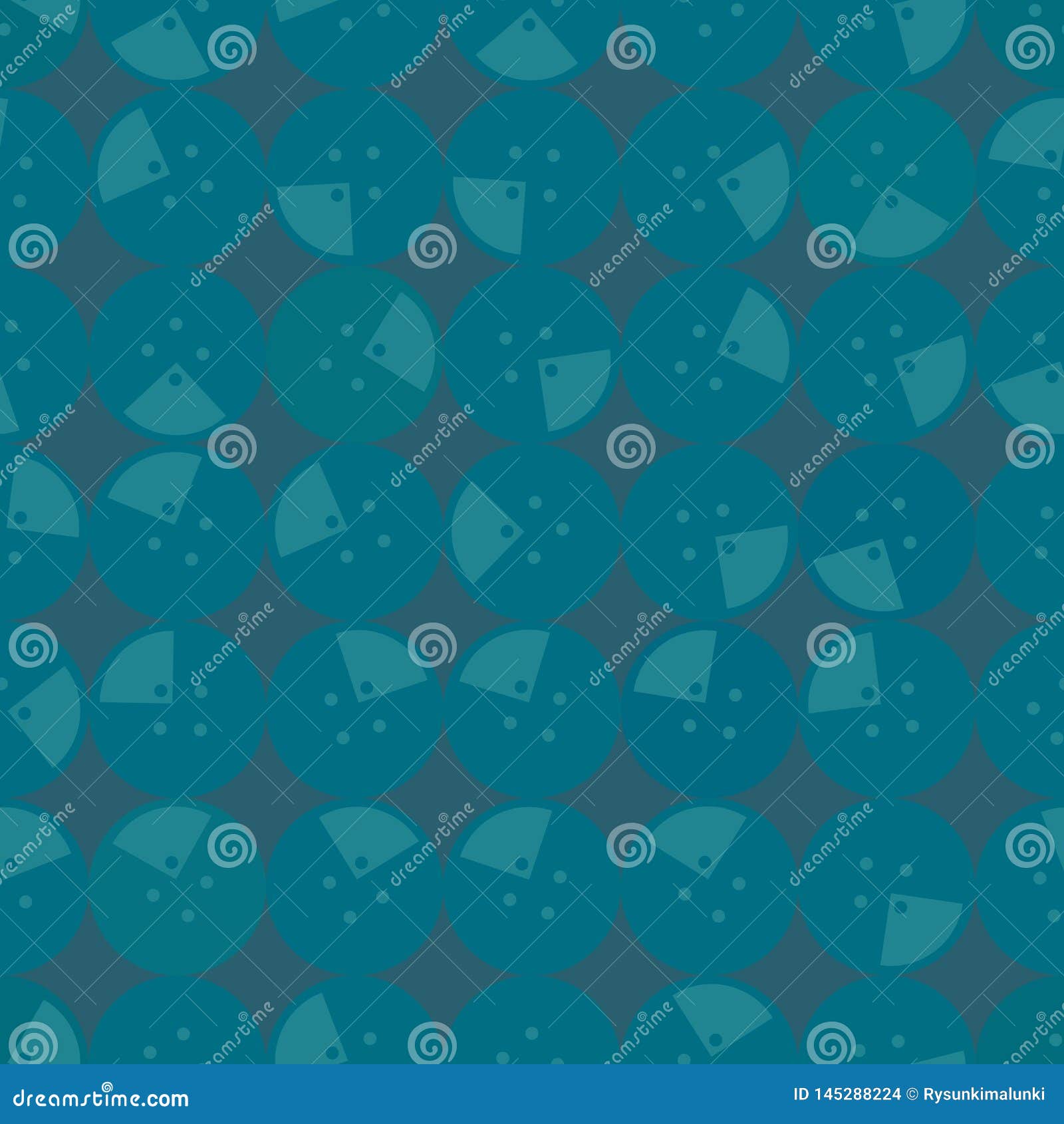 Seamless Abstract Vector Pattern with Round Teal Buttons Stock Vector ...