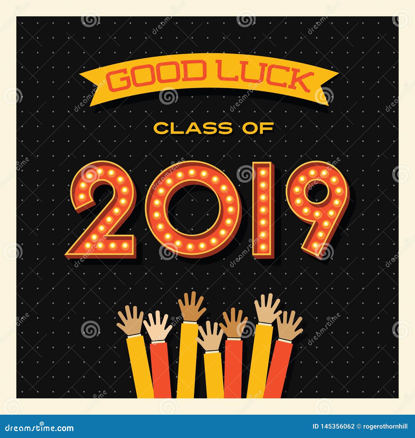 Class of 2019 Graduation Card or Banner Design Stock Vector ...