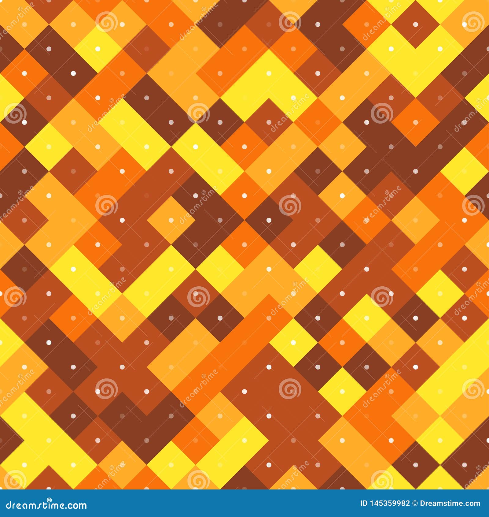 Brown and Yellow Seamless Pattern Stock Vector - Illustration of color ...