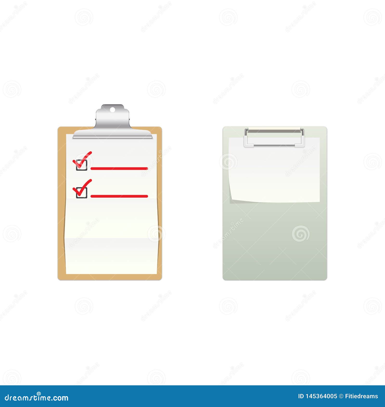 Vector Clipboards,High Detailed Note Boards Stock Vector - Illustration ...