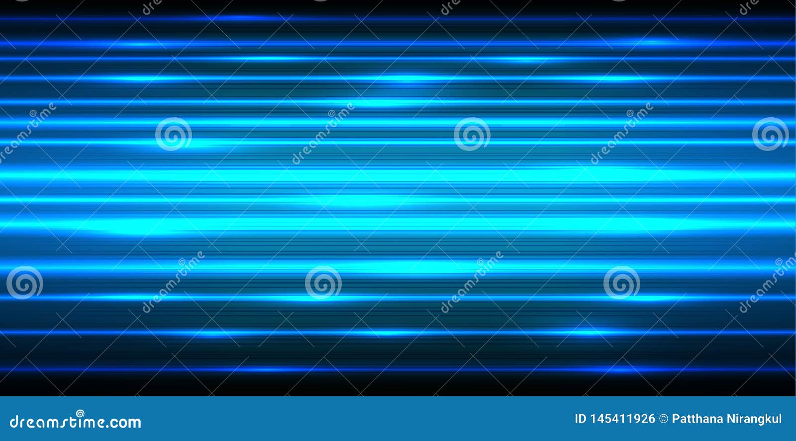 Abstract Blue Light Power Line Fast Speed on Black Design Modern ...