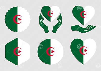 Algeria Flag on Background Isolated Stock Vector - Illustration of ...