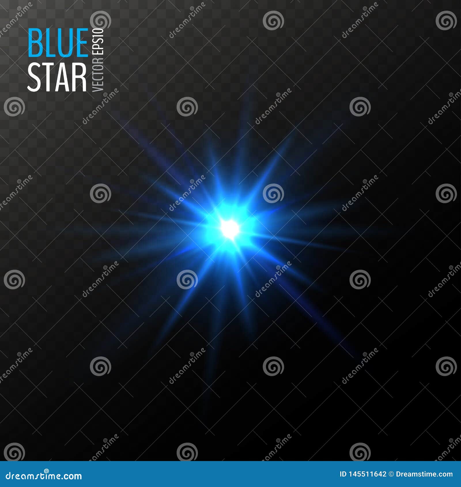 Vector shining blue star stock vector. Illustration of color - 145511642