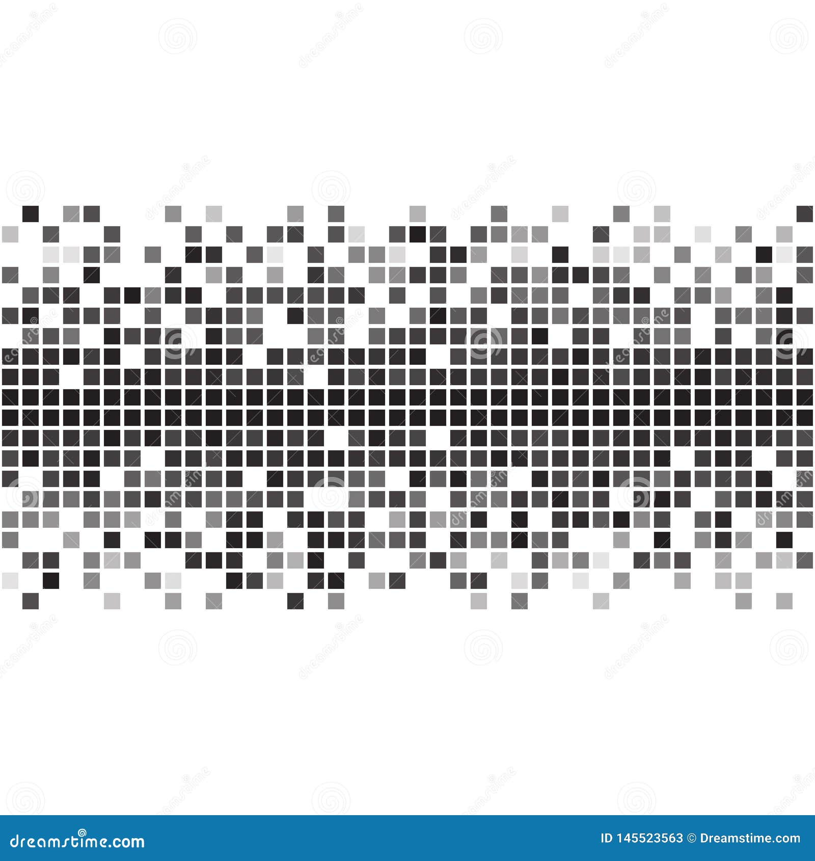 Fading Greyscale Pixel Pattern Stock Vector - Illustration of orange ...