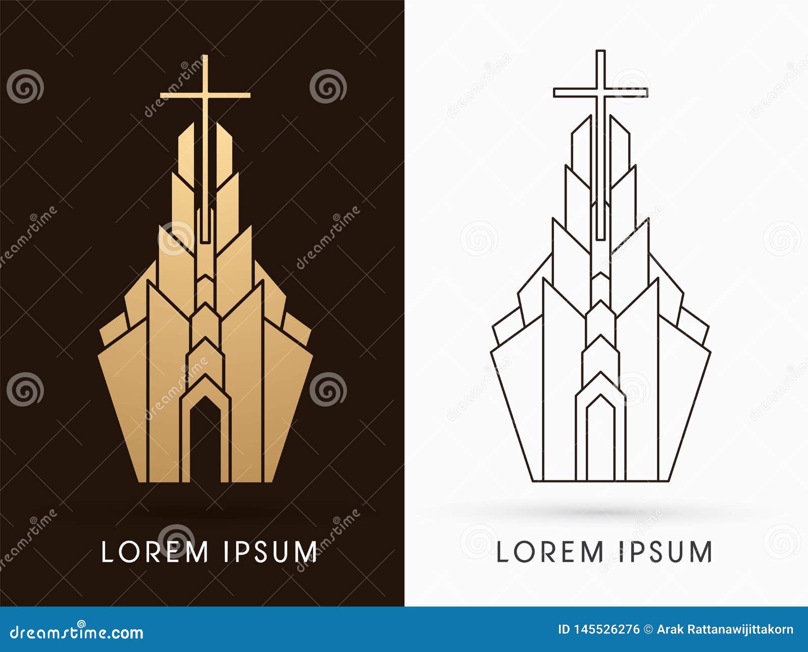 Church Building Logo Graphic Stock Vector - Illustration of background ...