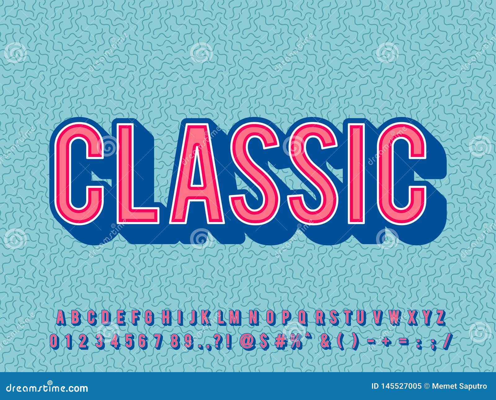 Old Style Vintage Typography Font Effect Stock Illustration ...