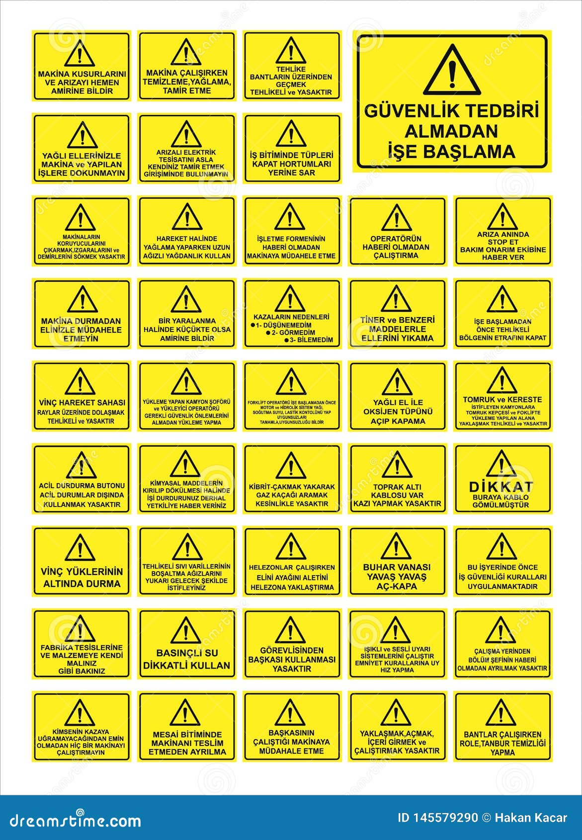 Turkish Signage Models, Hazard Sign, Prohibited Sign, Occupational ...