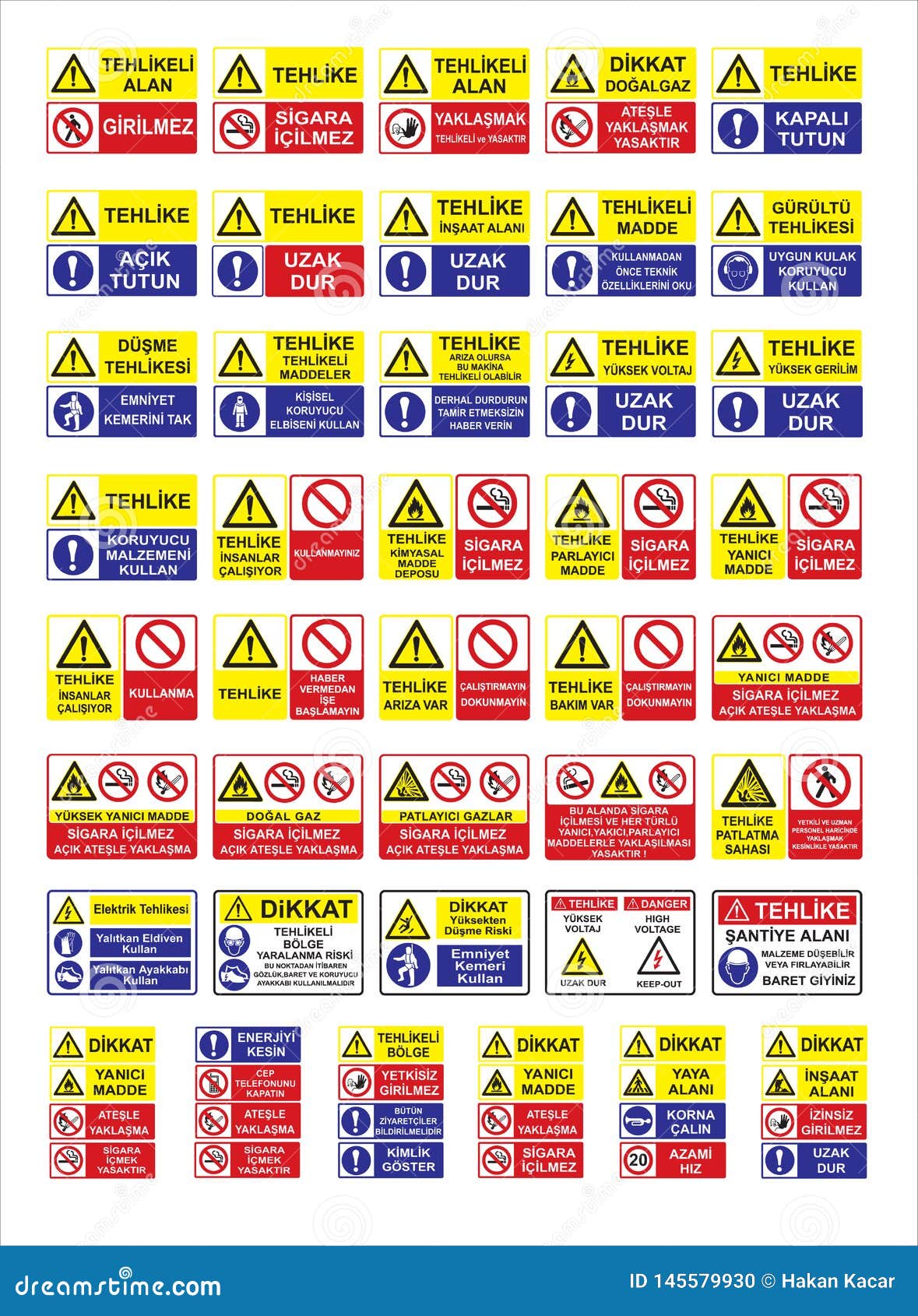 Turkish Signage Models, Hazard Sign, Prohibited Sign, Occupational ...