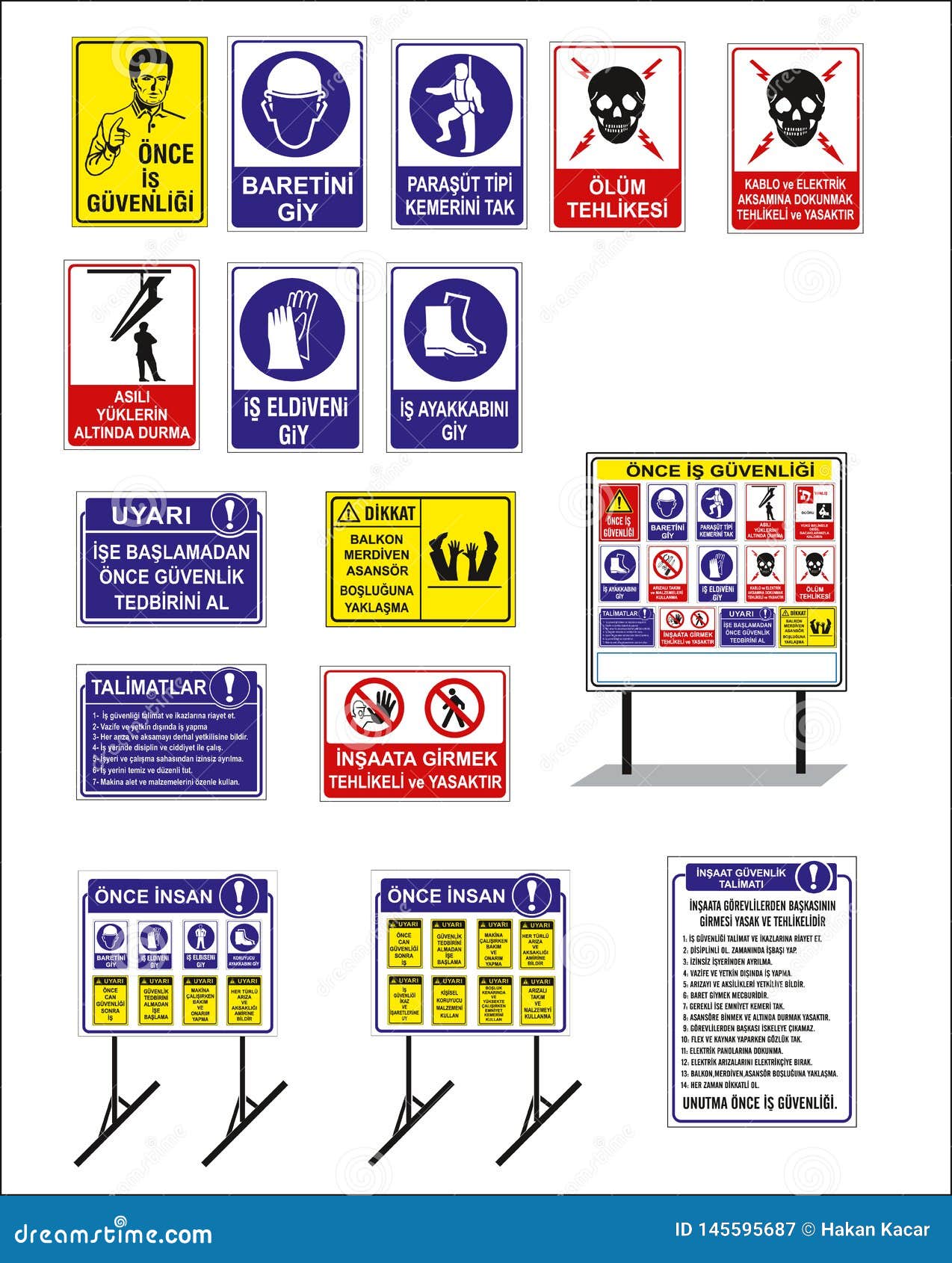 Turkish Signage Models, Hazard Sign, Prohibited Sign, Occupational ...