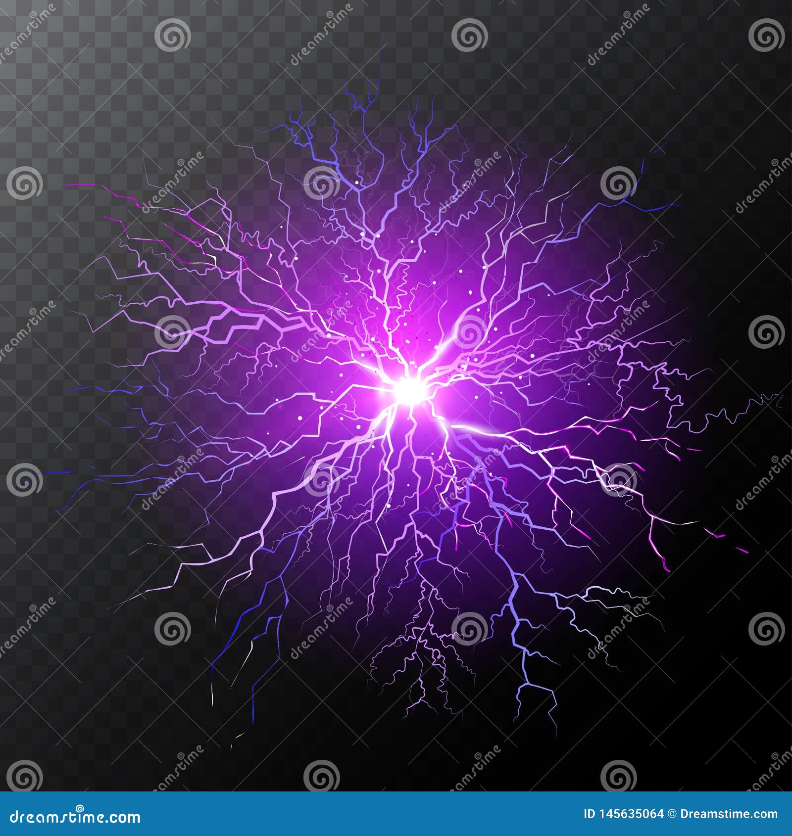 Violet Electric Lightning Bolt Stock Vector - Illustration of abstract ...