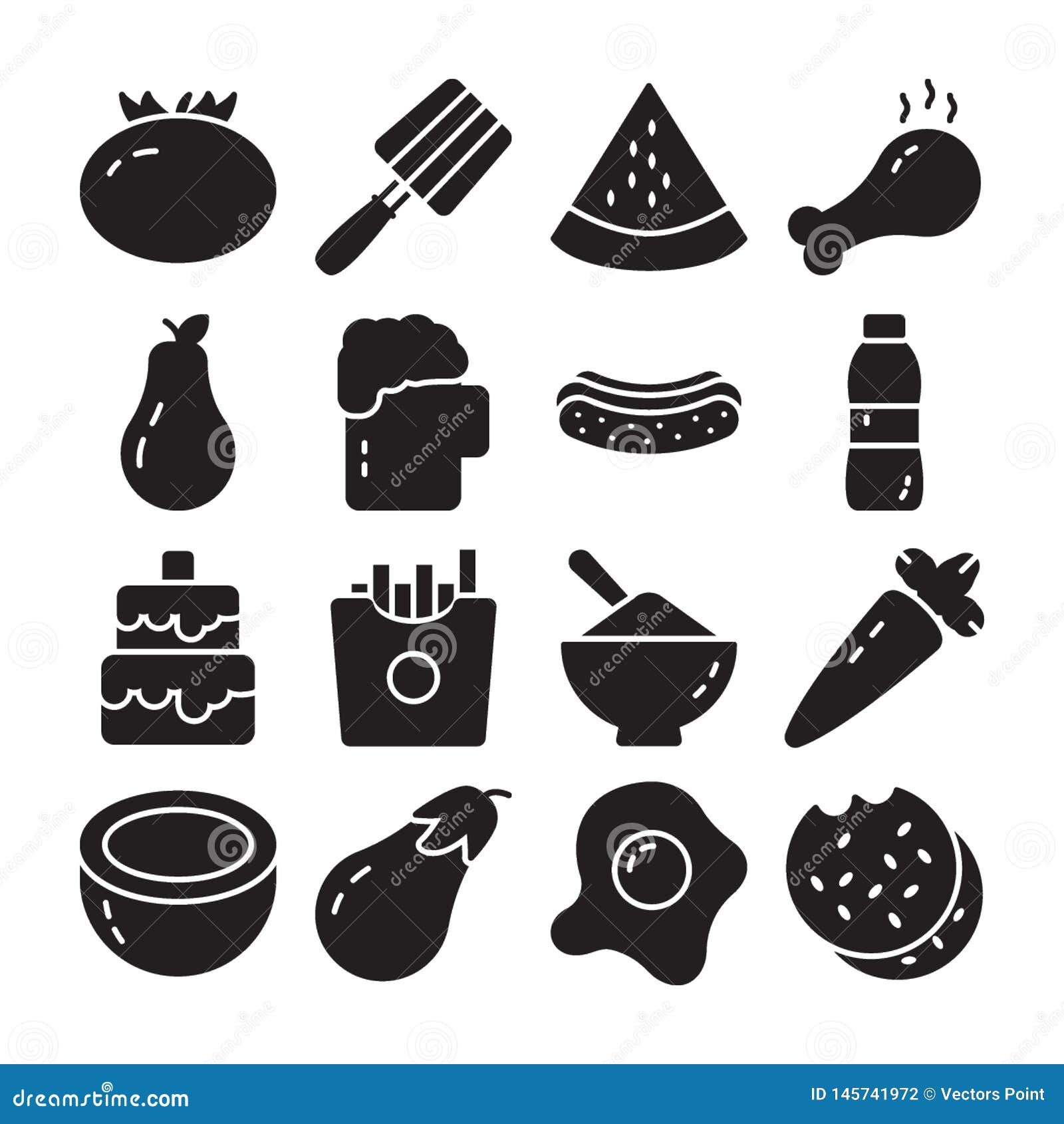 Food and Diet Vector Pack stock vector. Illustration of restaurant ...