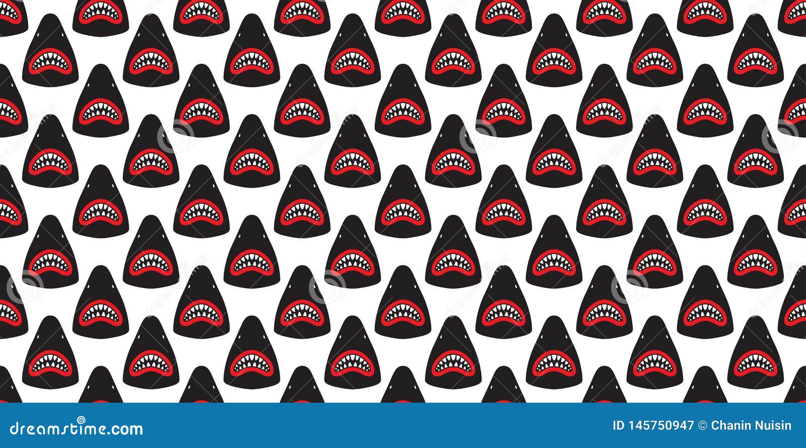 Shark Seamless Pattern Vector Dolphin Whale Fish Scarf Isolated Ocean ...