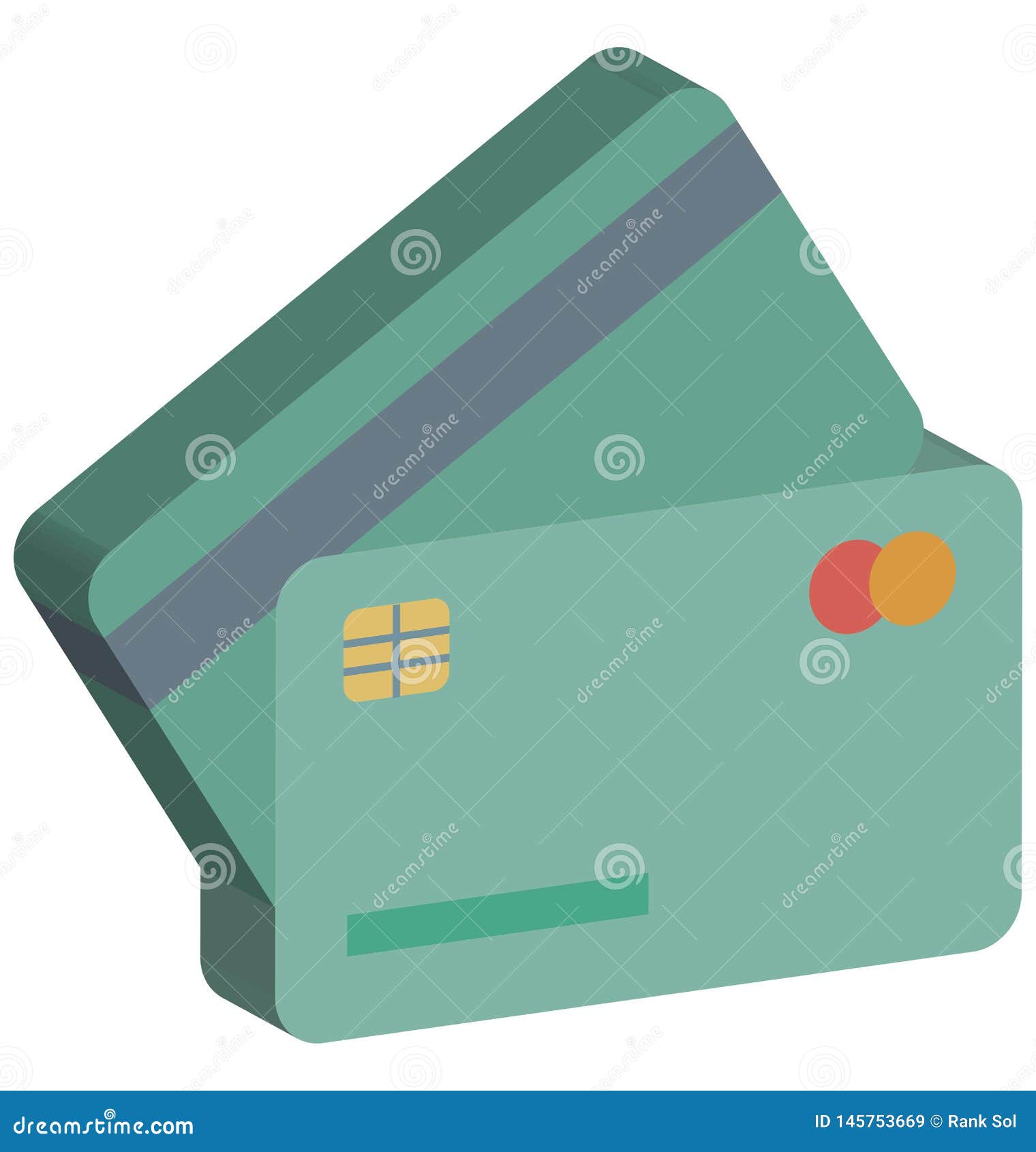 Bank Card Isolated Isometric Vector Icon Which Can Easily Modify or ...