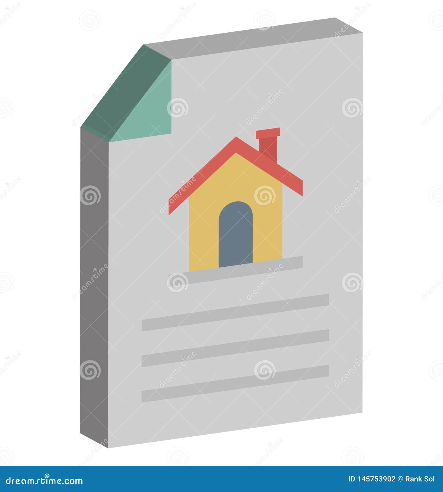 Loan Paper Isolated Isometric Vector Icon Which Can Easily Modify or ...