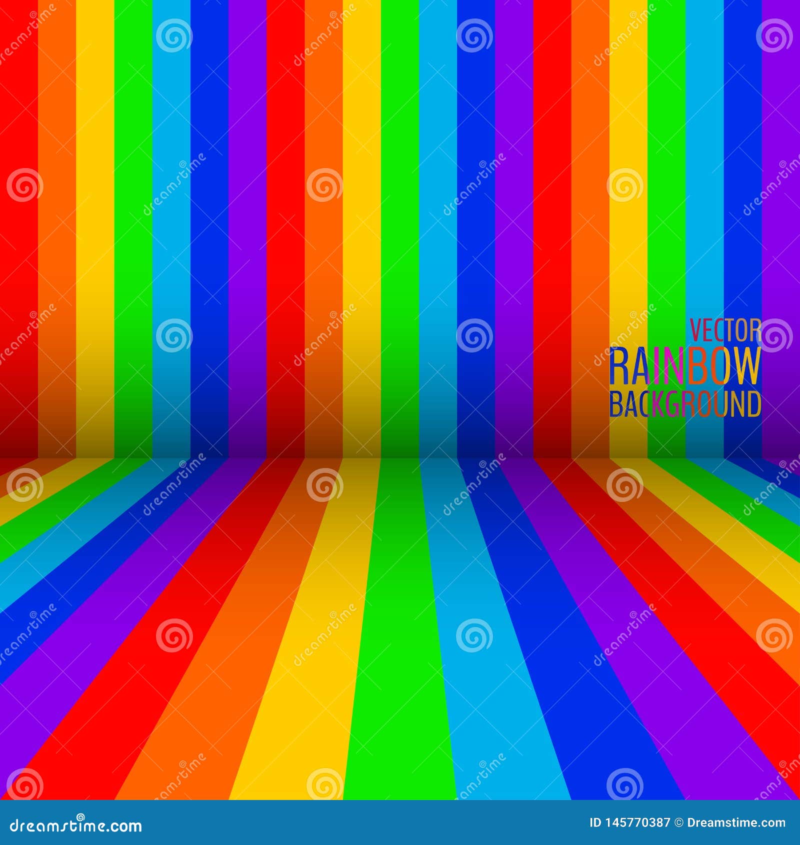 Rainbow flag backdrop stock vector. Illustration of light - 145770387