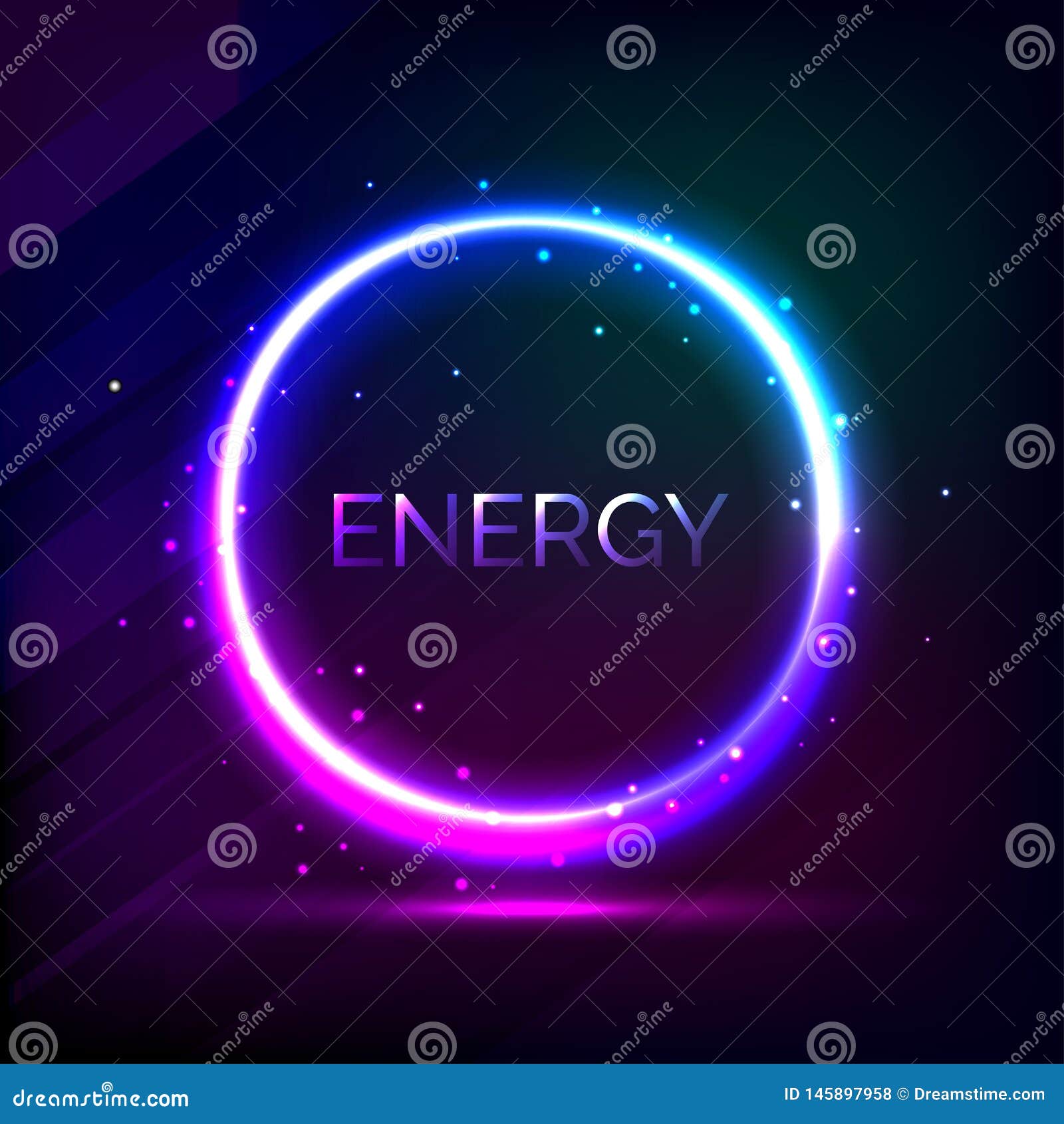 Cosmic circle of energy stock vector. Illustration of glitter - 145897958