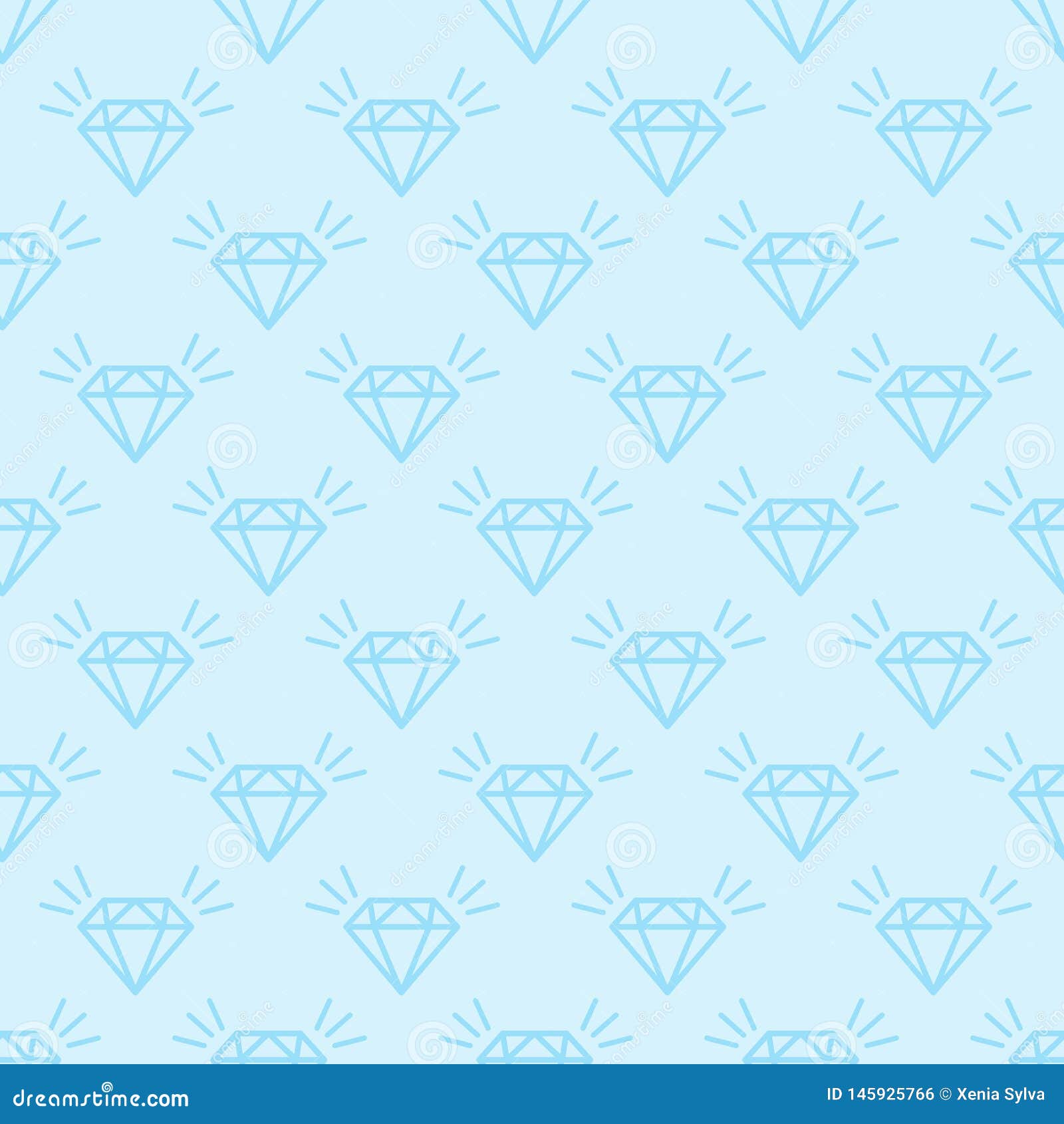 Blue Diamond Pattern Wallpaper