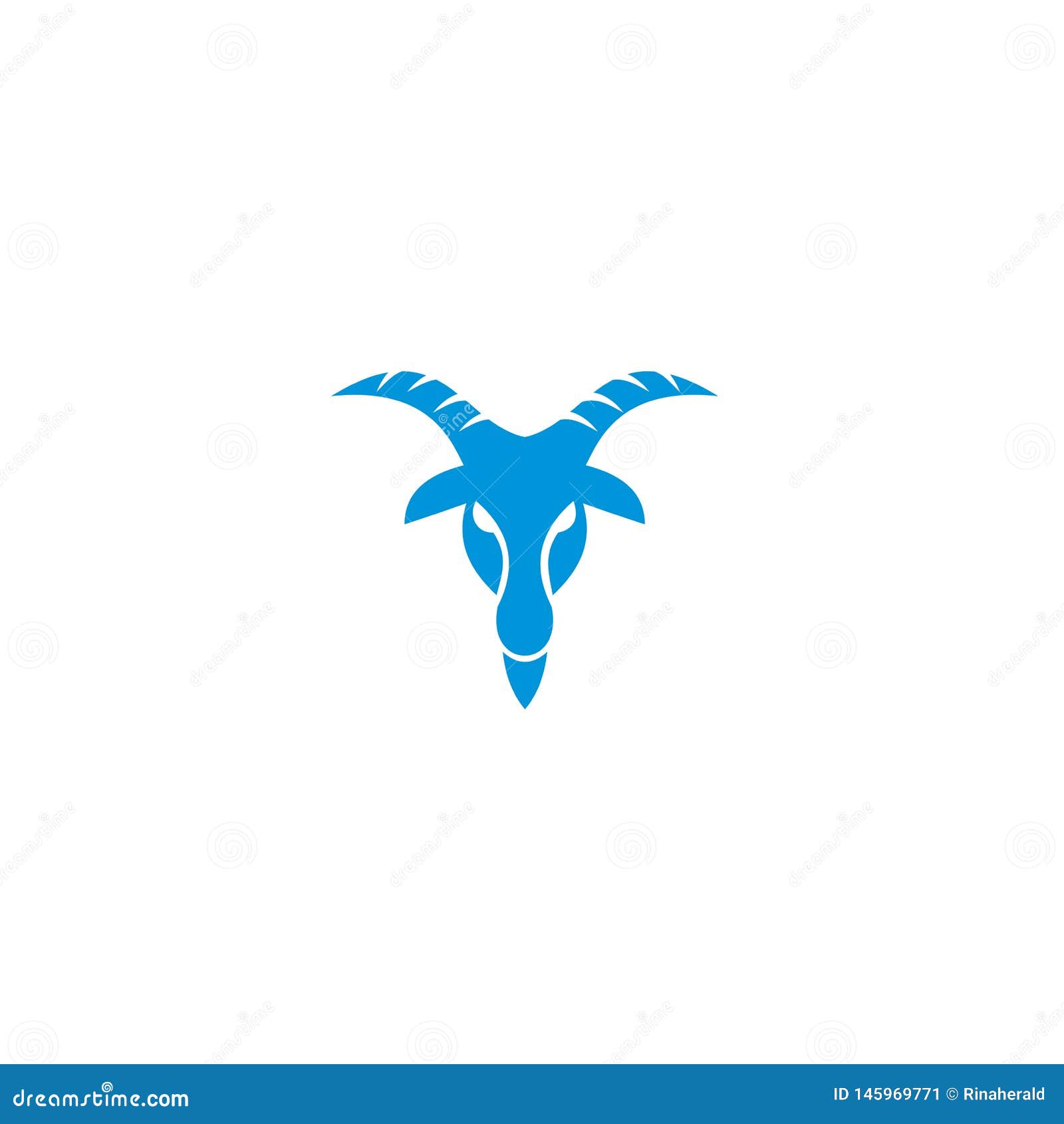 Flat Luxury Lamb Goat Head Logo Icon Design Vector Illustration Stock ...
