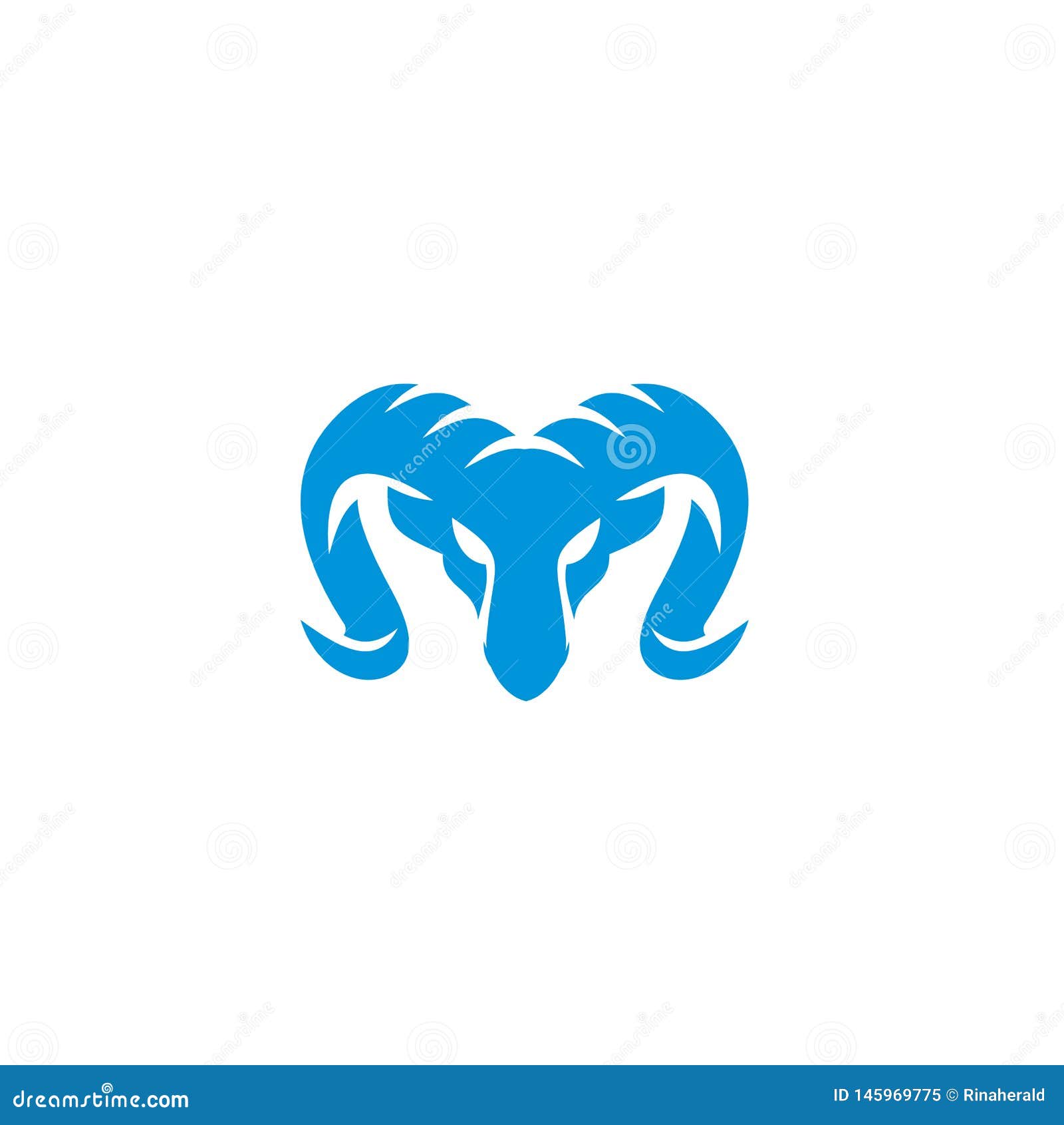 Flat Luxury Lamb Goat Head Logo Icon Design Vector Illustration Stock ...