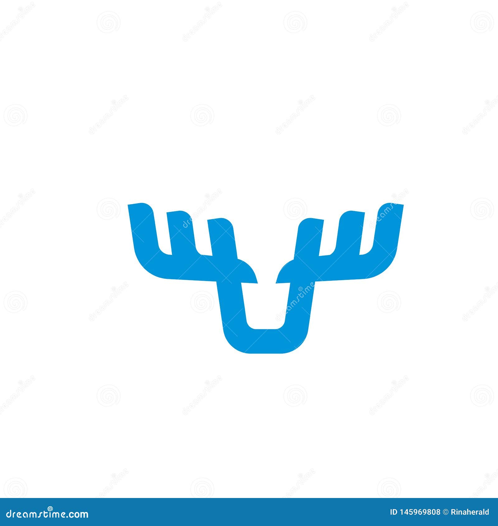 Abstract Deer Blue Logo Icon Designs Vector Illustration Symbol ...
