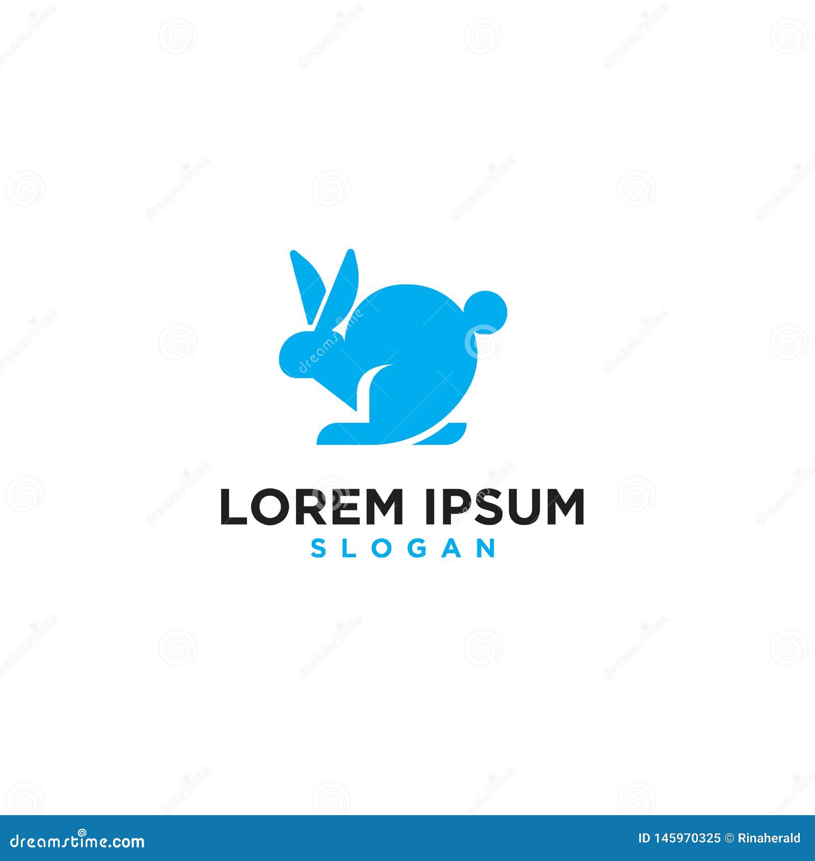 Jumping Rabbit Modern Logo Icon Design Vector Illustration Stock ...