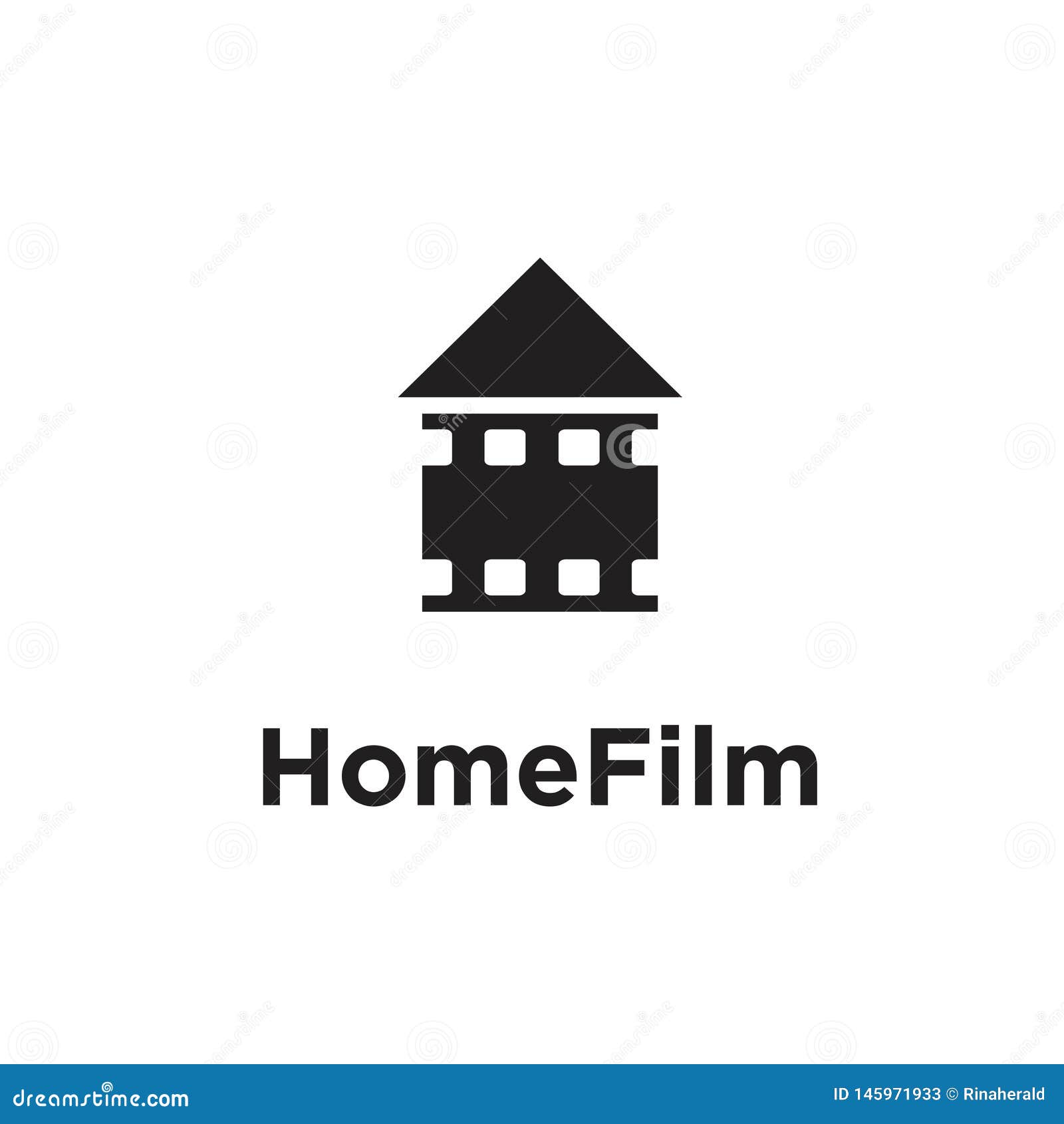 Home Film Icon Logo Vector Illustration Design Stock Illustration ...